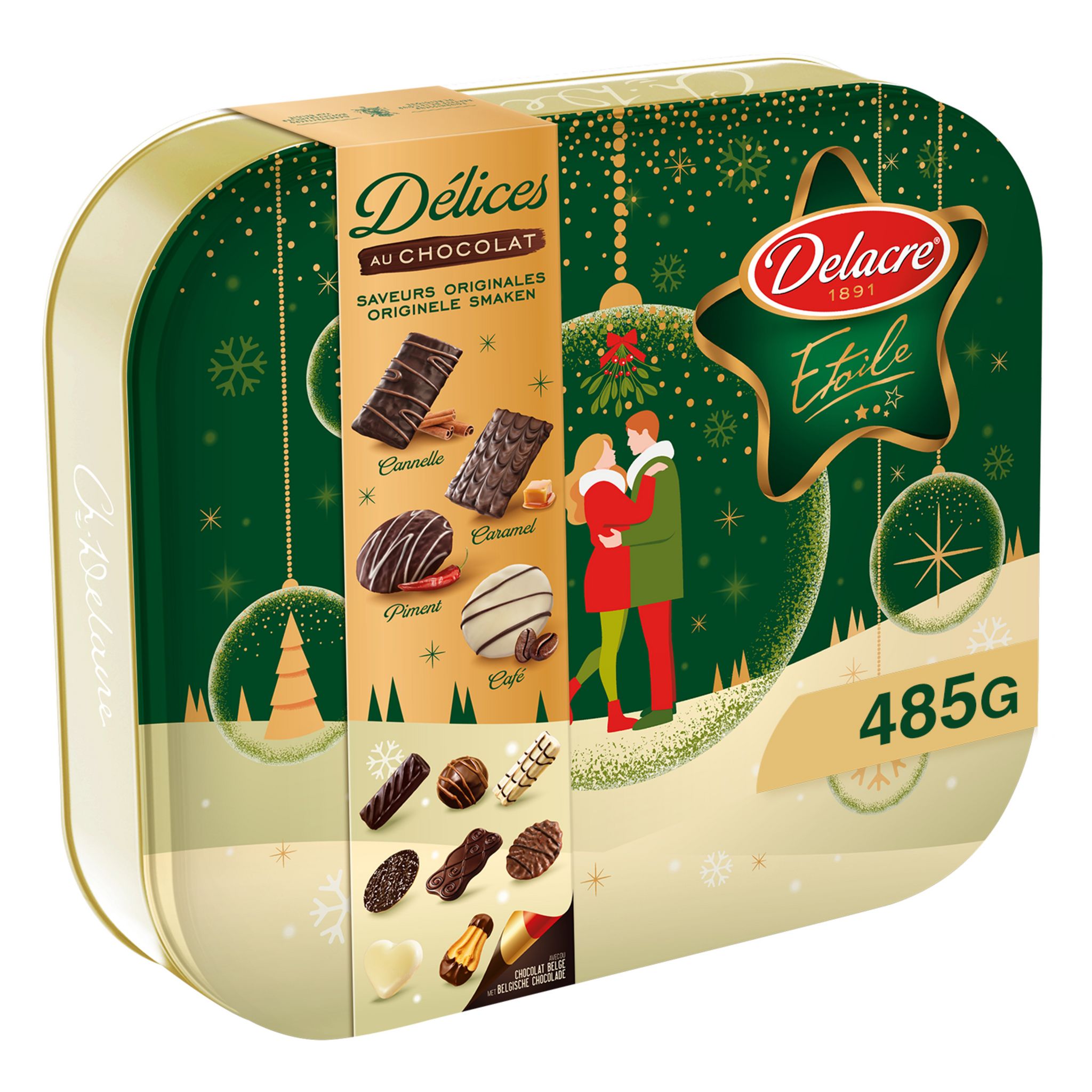 DELACRE Etoile Délices au chocolat saveurs originales 485g pas cher ...