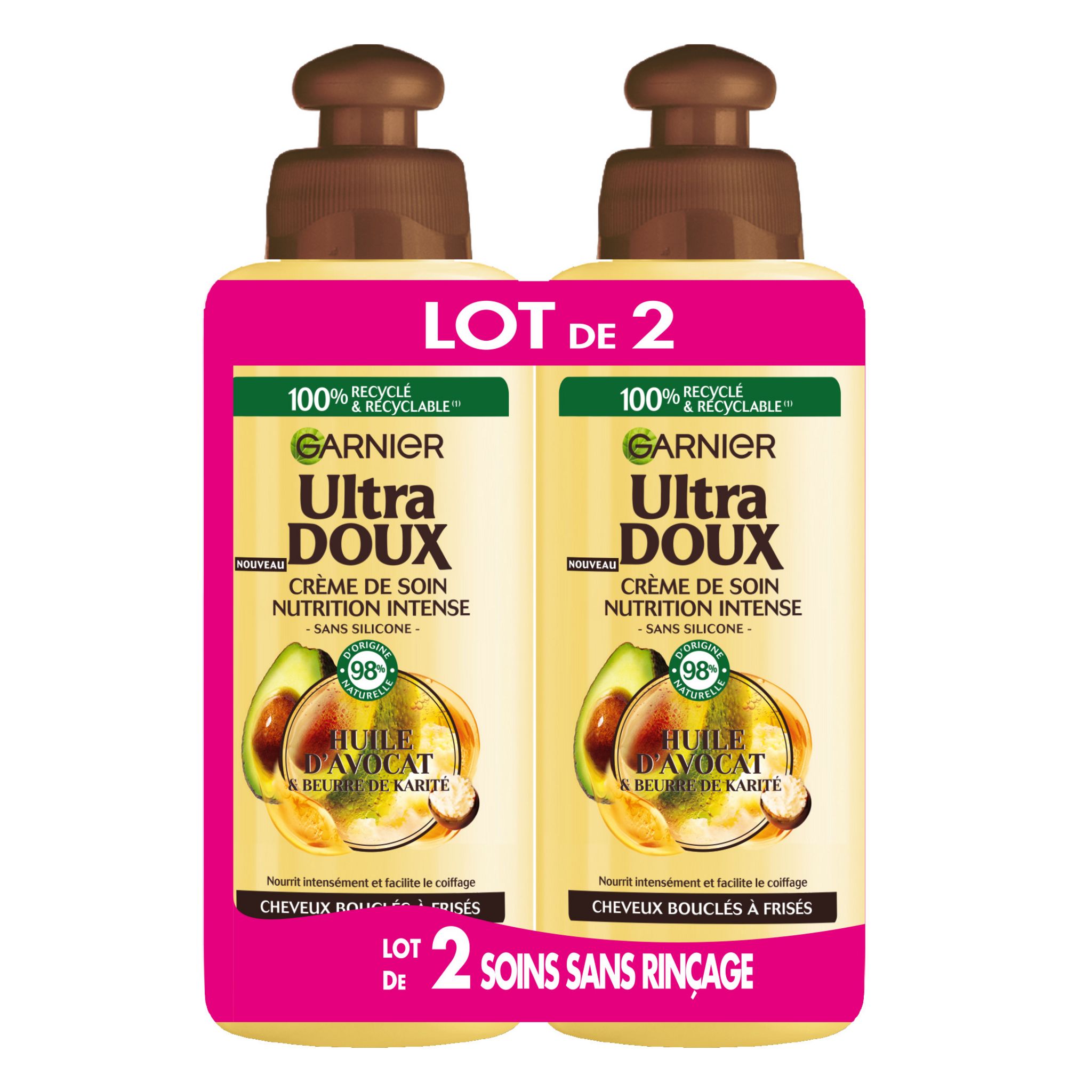 ULTRA DOUX Soin sans rinçage avocat karité cheveux bouclés et frisés ...