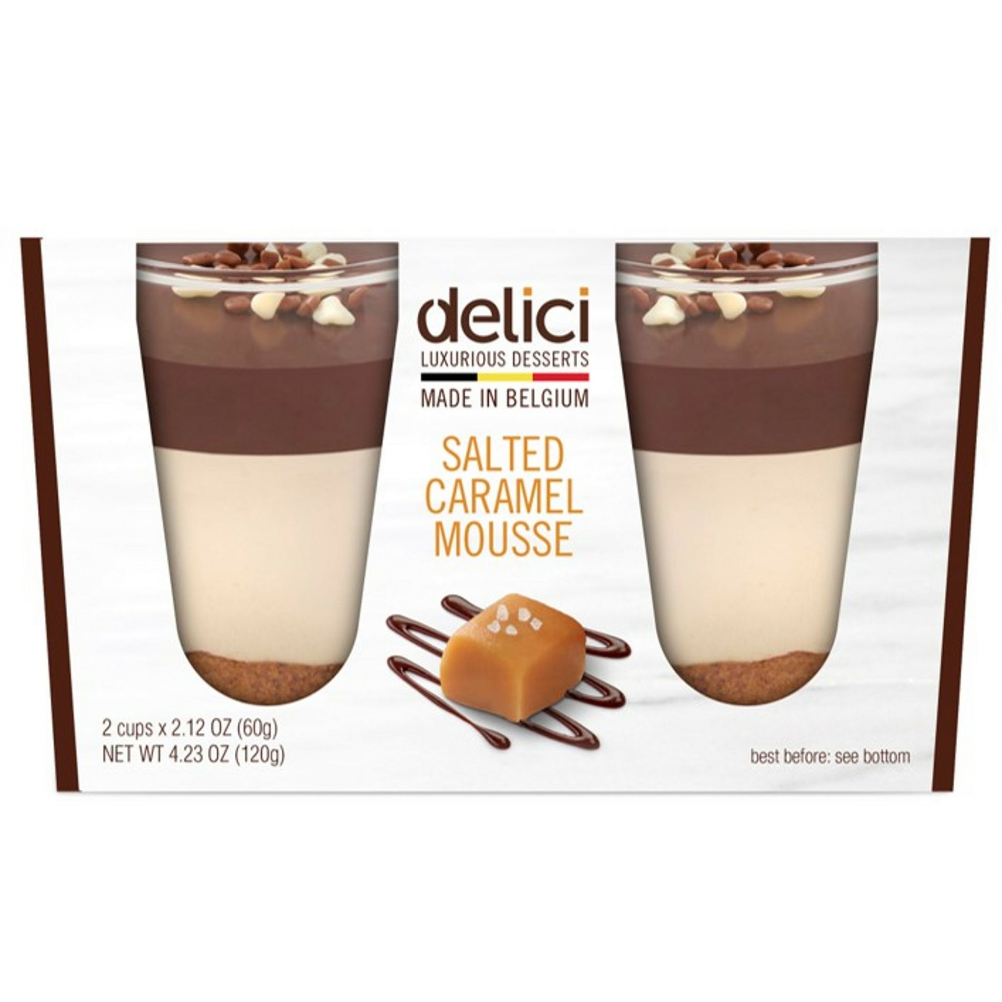 DELICI Mousse au caramel 2x60g pas cher - Auchan.fr