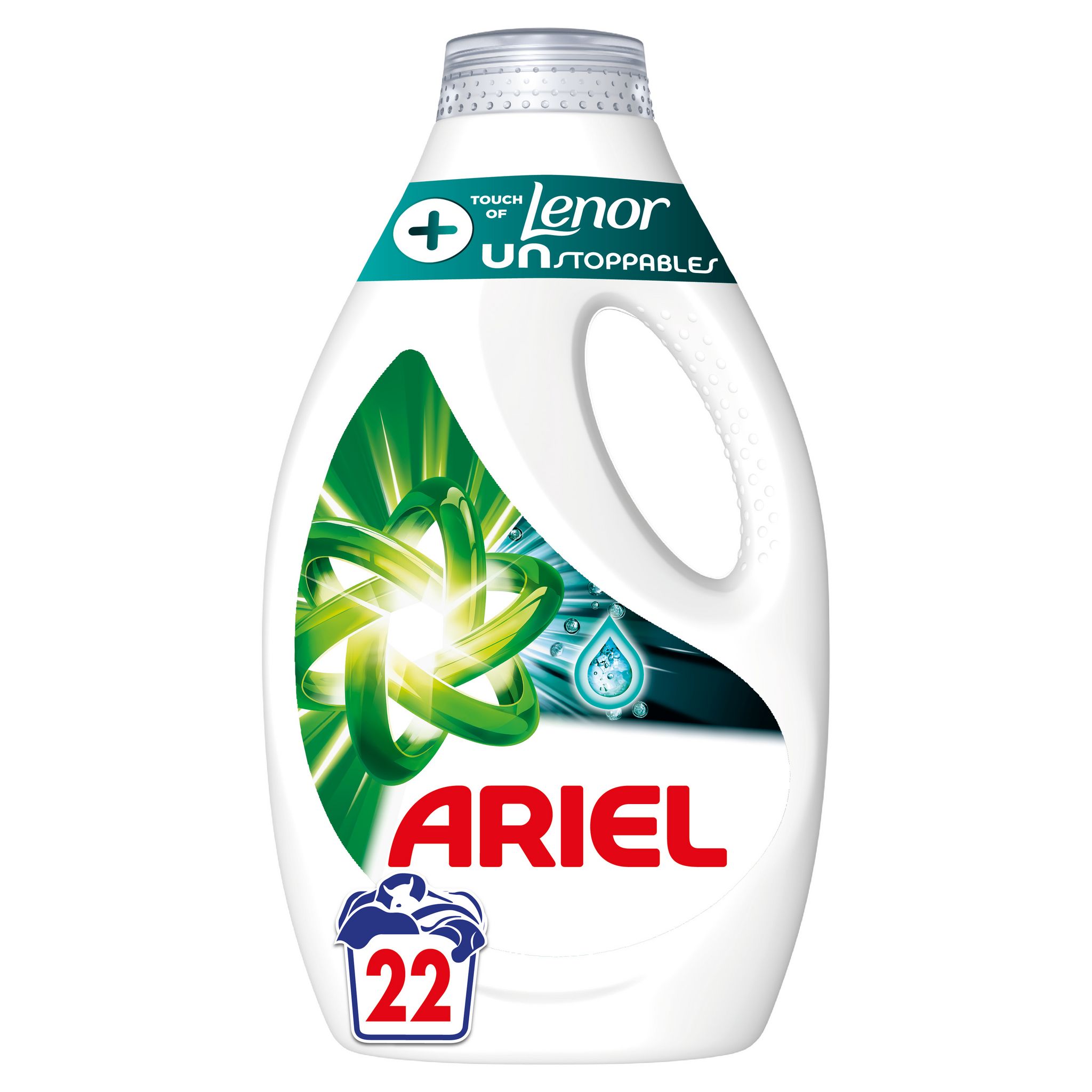 ARIEL Lessive liquide touch of lenor unstoppables 22 lavages 0,99l pas ...