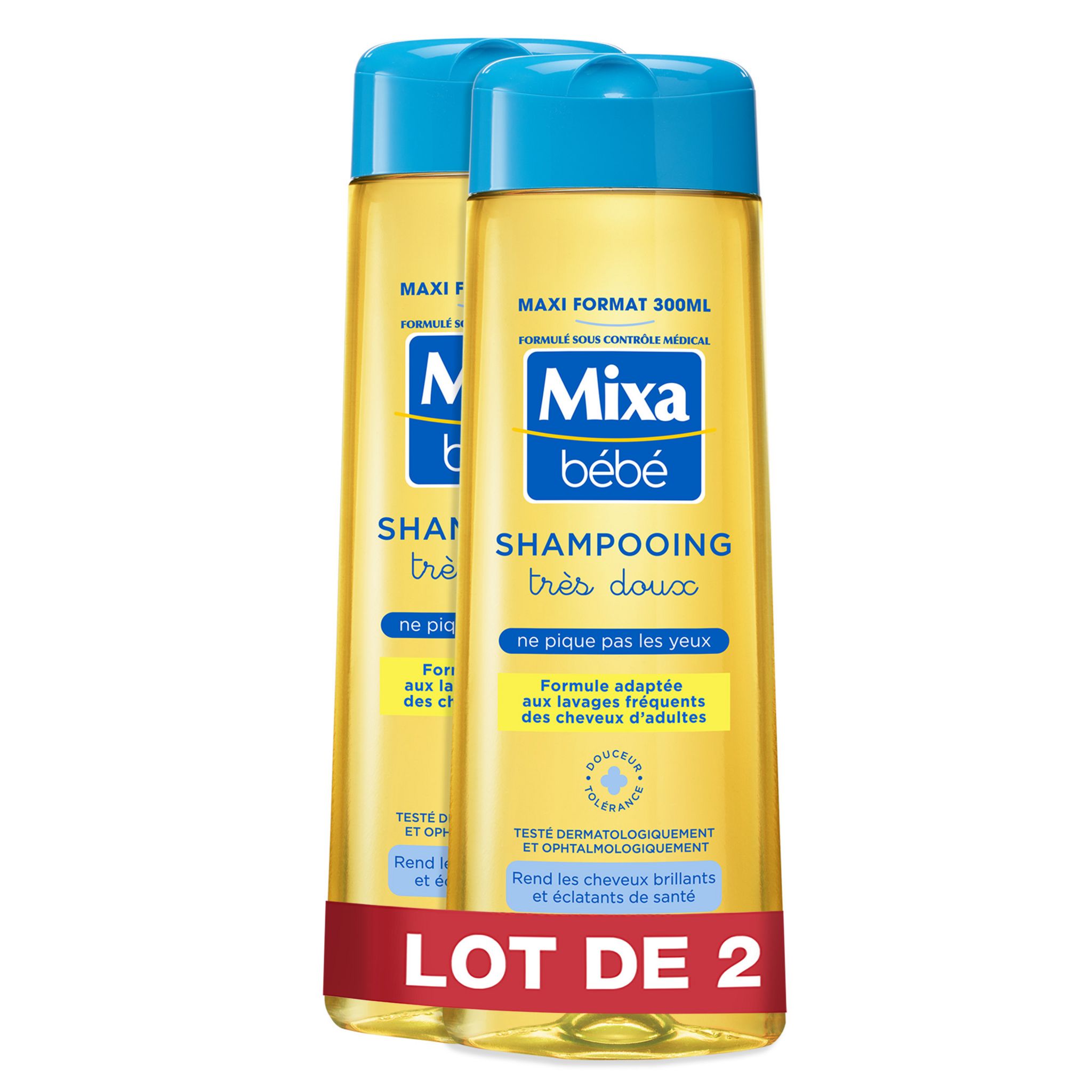 MIXA BEBE Shampooing très doux 2x300ml pas cher - Auchan.fr