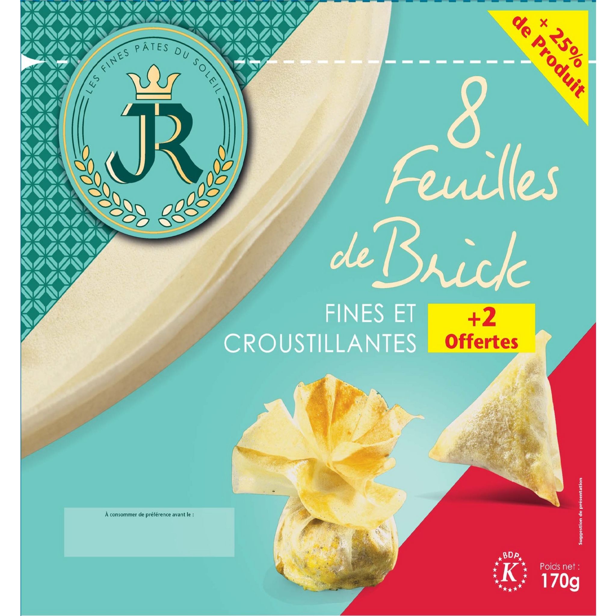 JR Feuilles de brick fines et croustillantes 8+2 offerts 170g pas cher ...