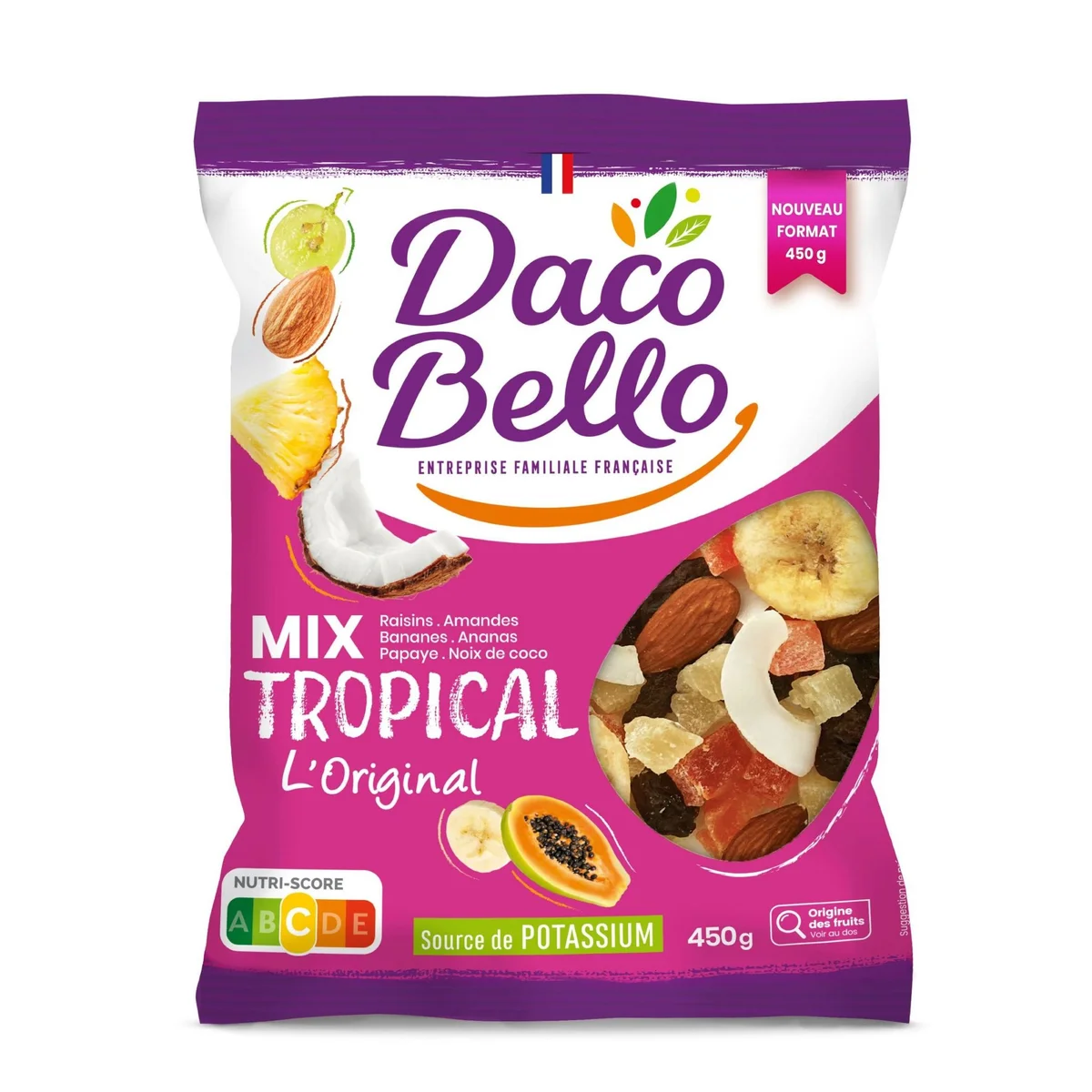 DACO BELLO Fruits secs Mix tropical l'original 450g pas cher - Auchan.fr