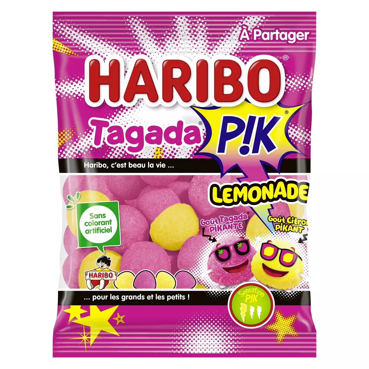 HARIBO Pik bonbons gélifiés Tagada Lemonade 180g pas cher - Auchan.fr HARIBO Pik bonbons gélifiés Tagada Lemonade 180g pas cher - Auchan.fr