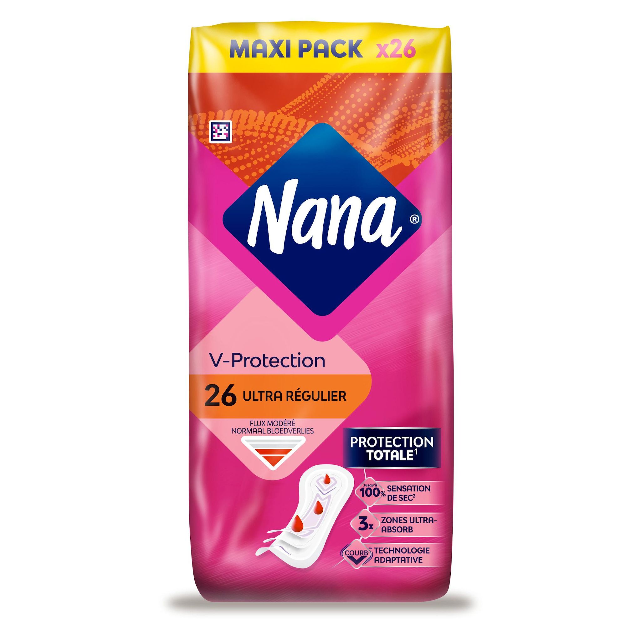 NANA Serviettes hygiéniques ultra régulier 26 serviettes pas cher ...
