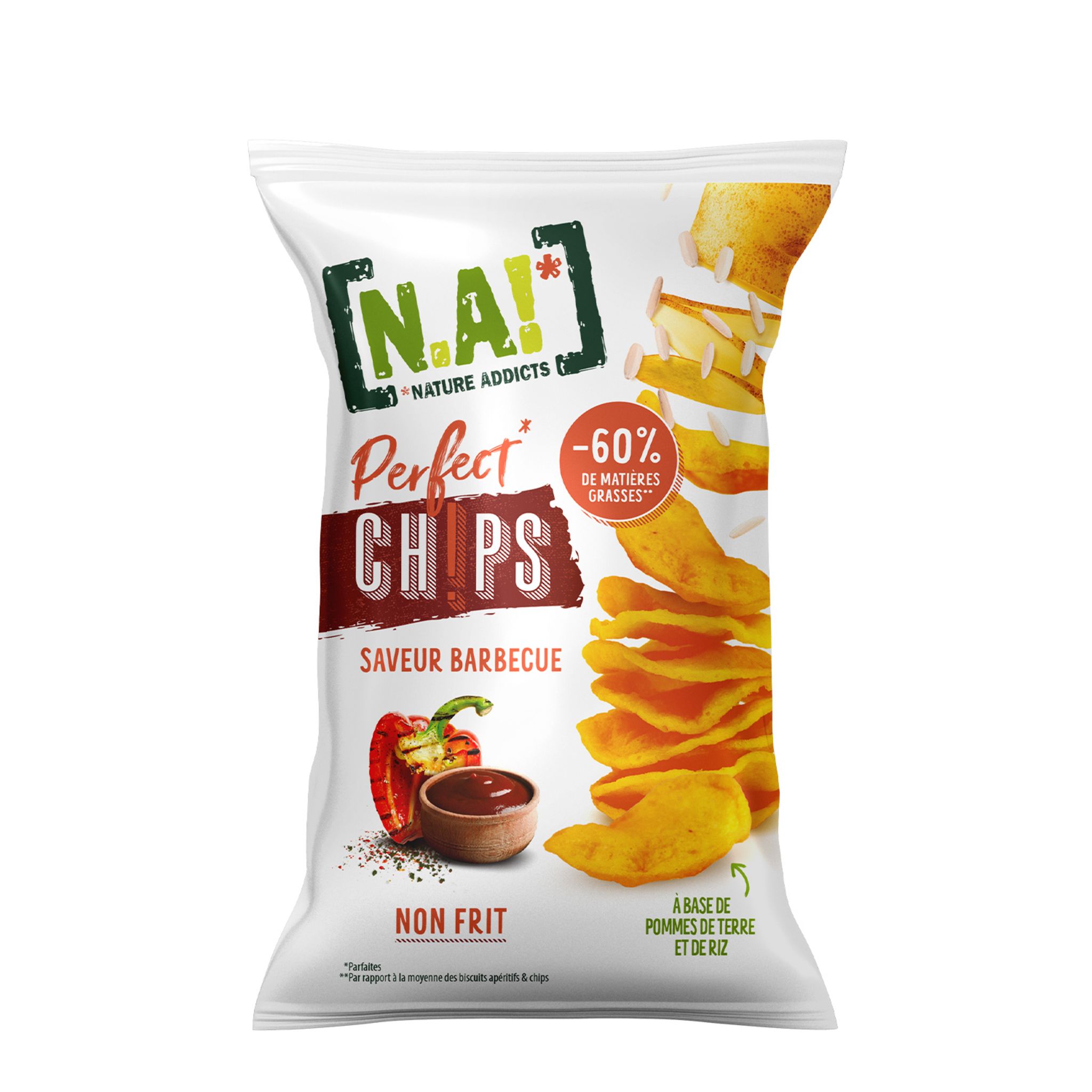 NATURE ADDICTS Perfect chips de pommes de terre et riz saveur barbecue ...