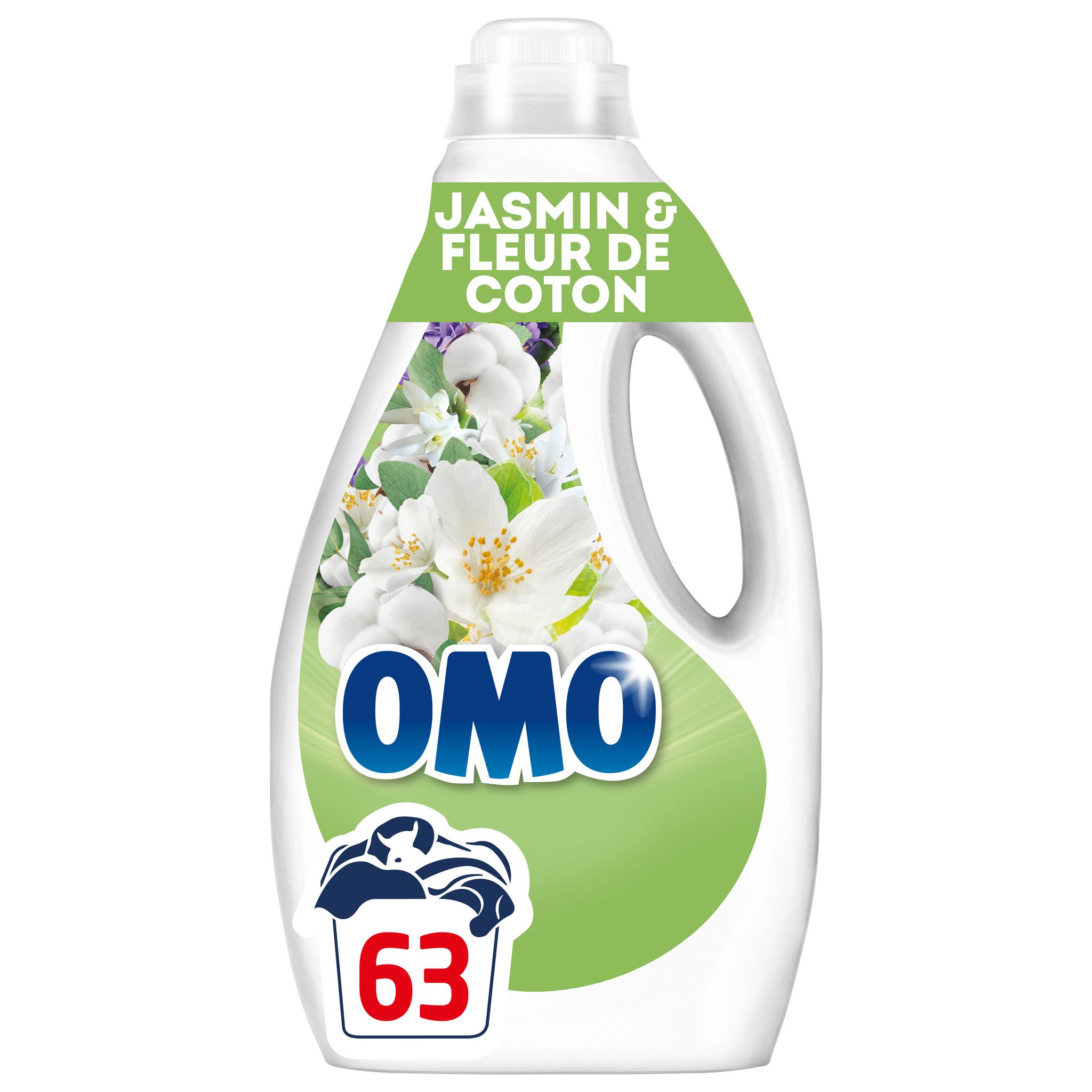 OMO Lessive liquide jasmin et fleur de coton 63 lavages 2.646l pas cher ...