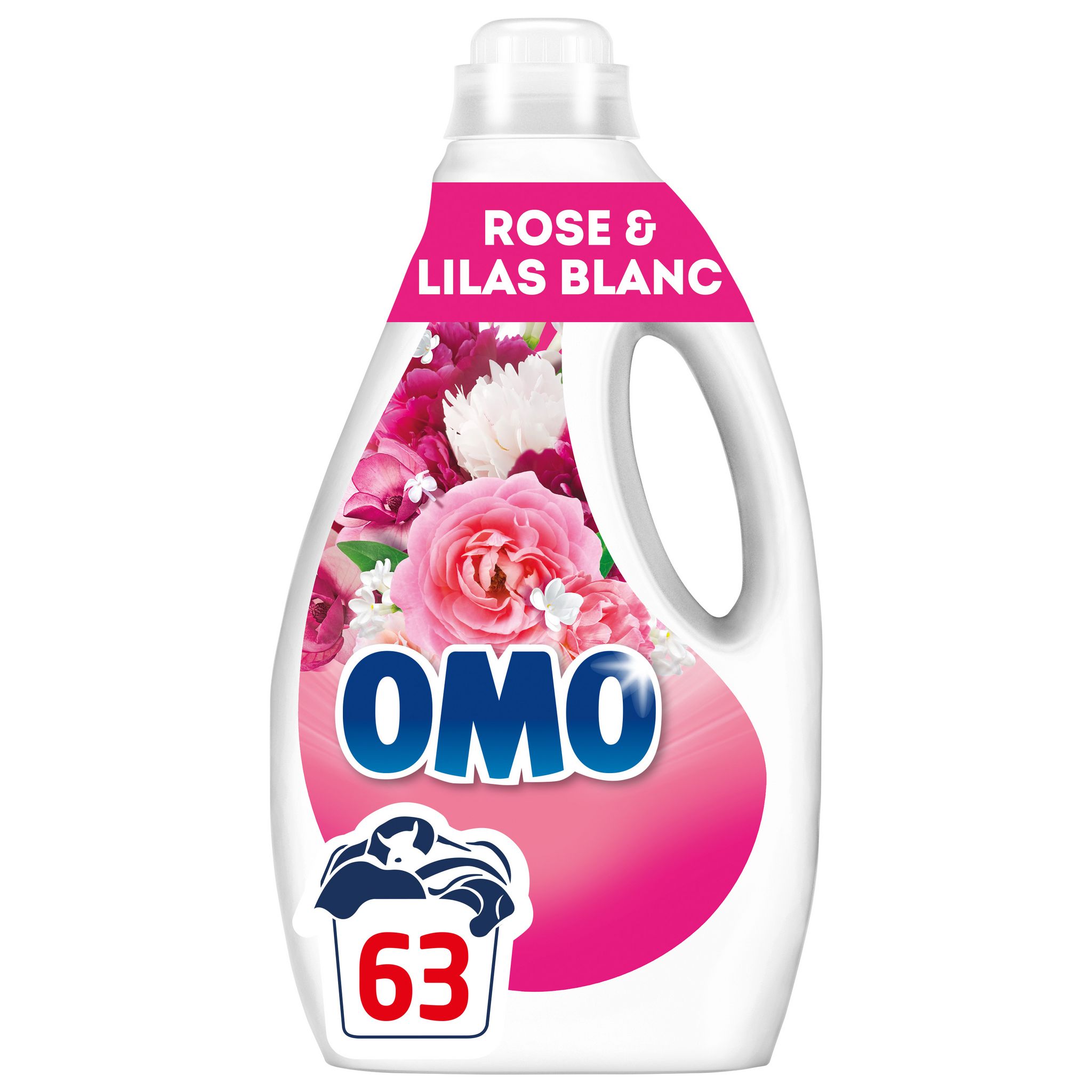 OMO Lessive liquide rose et lilas blanc 63 lavages 2.646l pas cher ...