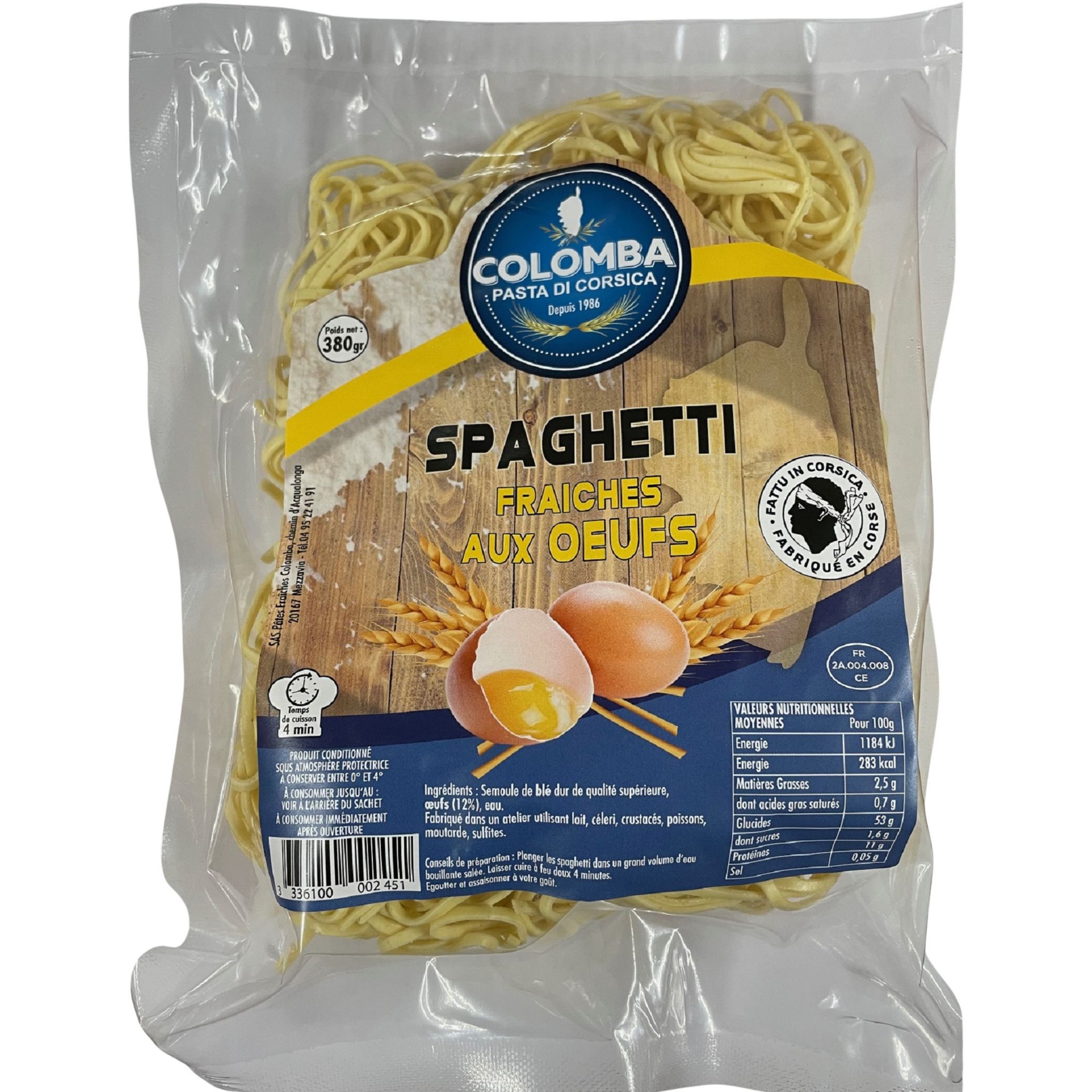 Spaghetti fraîche aux œufs 380g pas cher - Auchan.fr