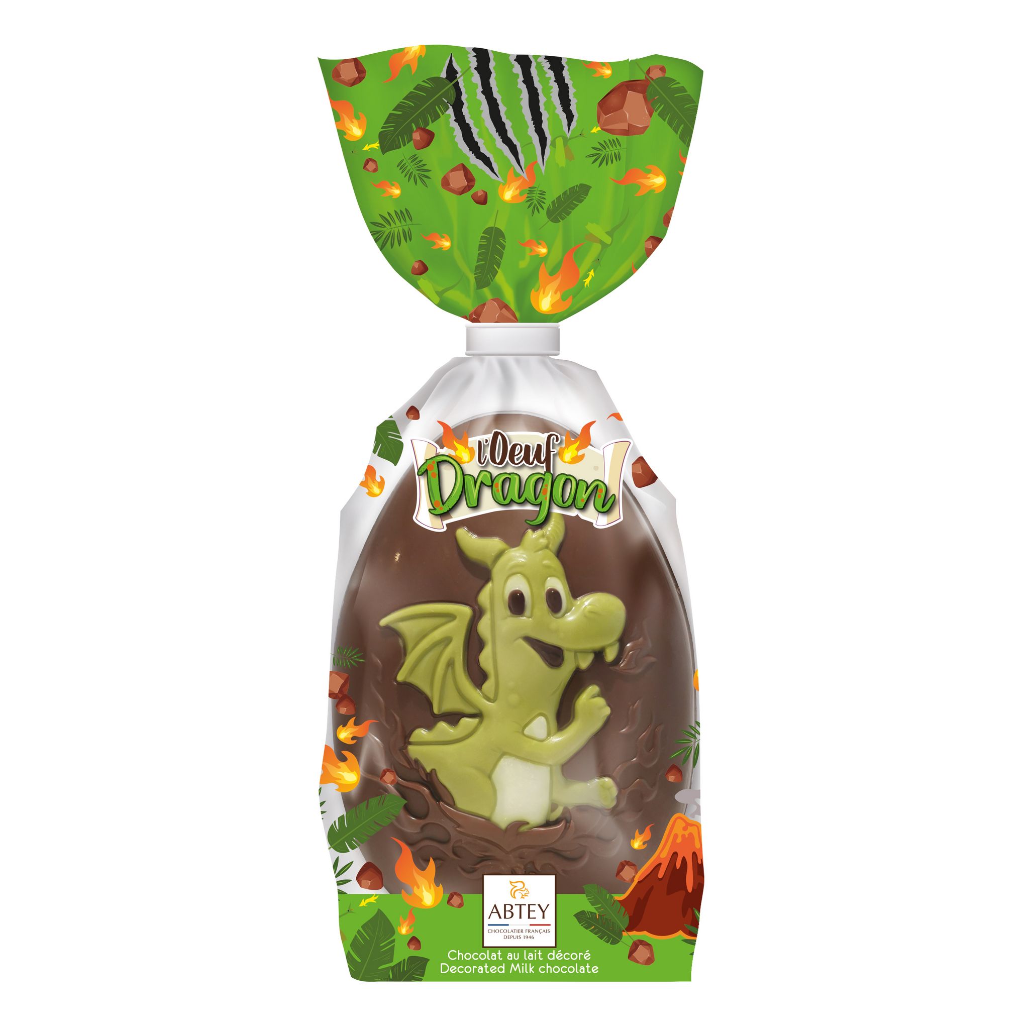 ABTEY Oeuf dragon au chocolat au lait 120g pas cher - Auchan.fr