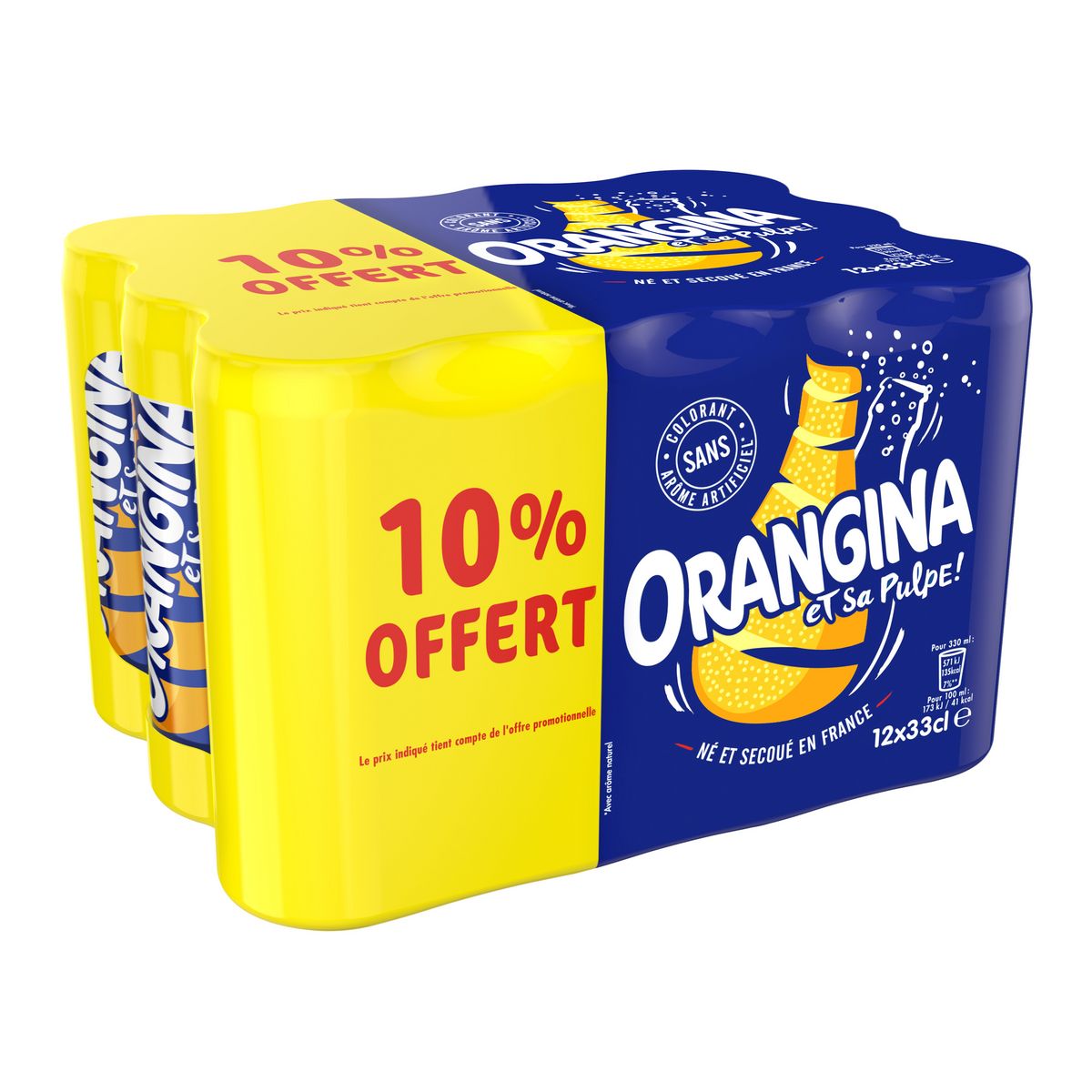 ORANGINA Boisson gazeuse à l'orange boîtes 12x33cl pas cher - Auchan.fr