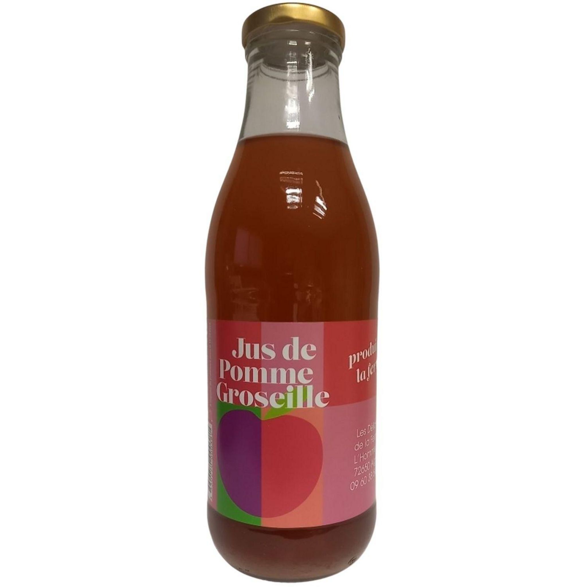 DELICE DE LA FERME Jus de pomme groseille 1l pas cher - Auchan.fr