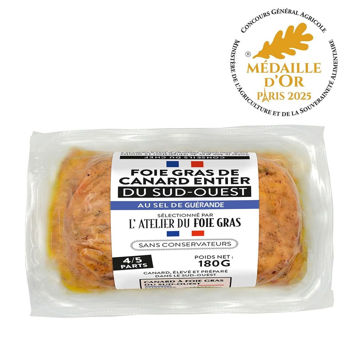 L'ATELIER DU FOIE GRAS Foie gras de canard entier du Sud-Ouest au sel ...