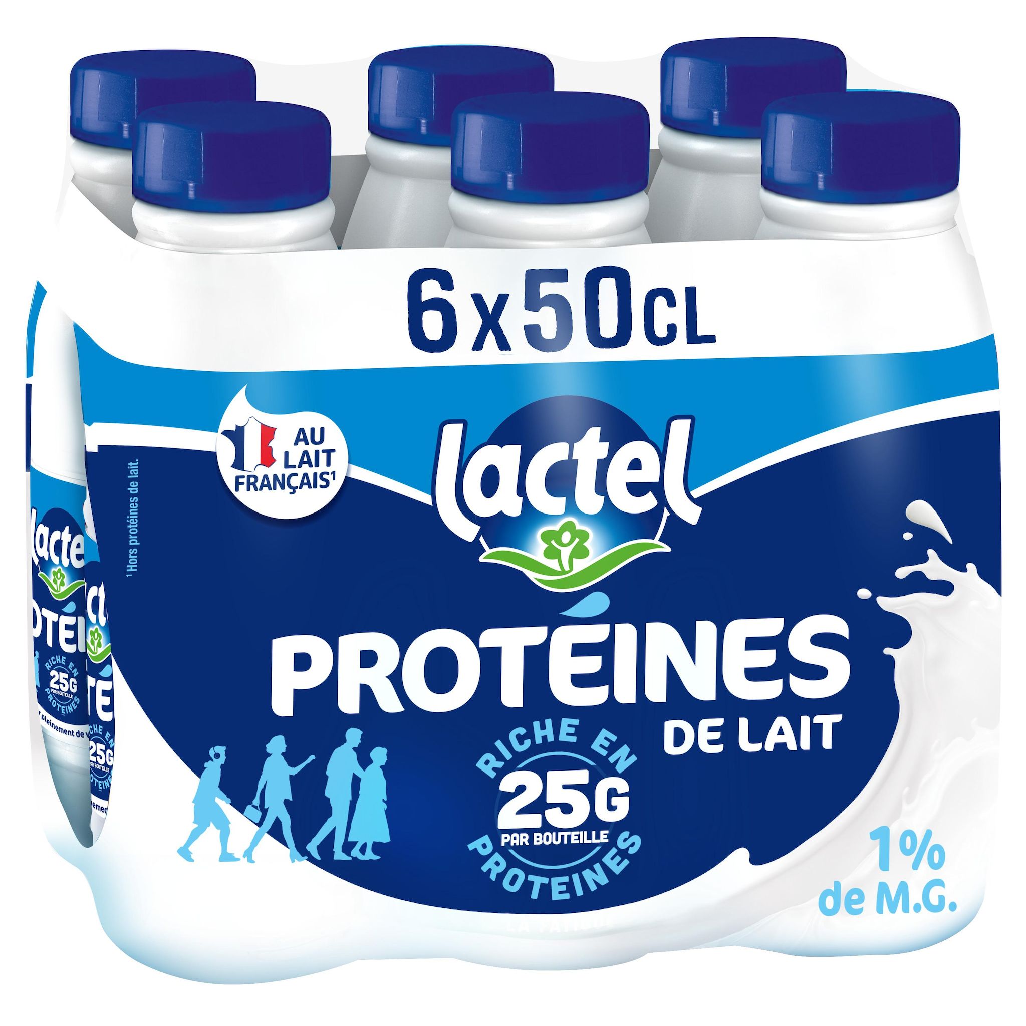 LACTEL Lait boisson lactée enrichie en protéines 6x50cl pas cher ...
