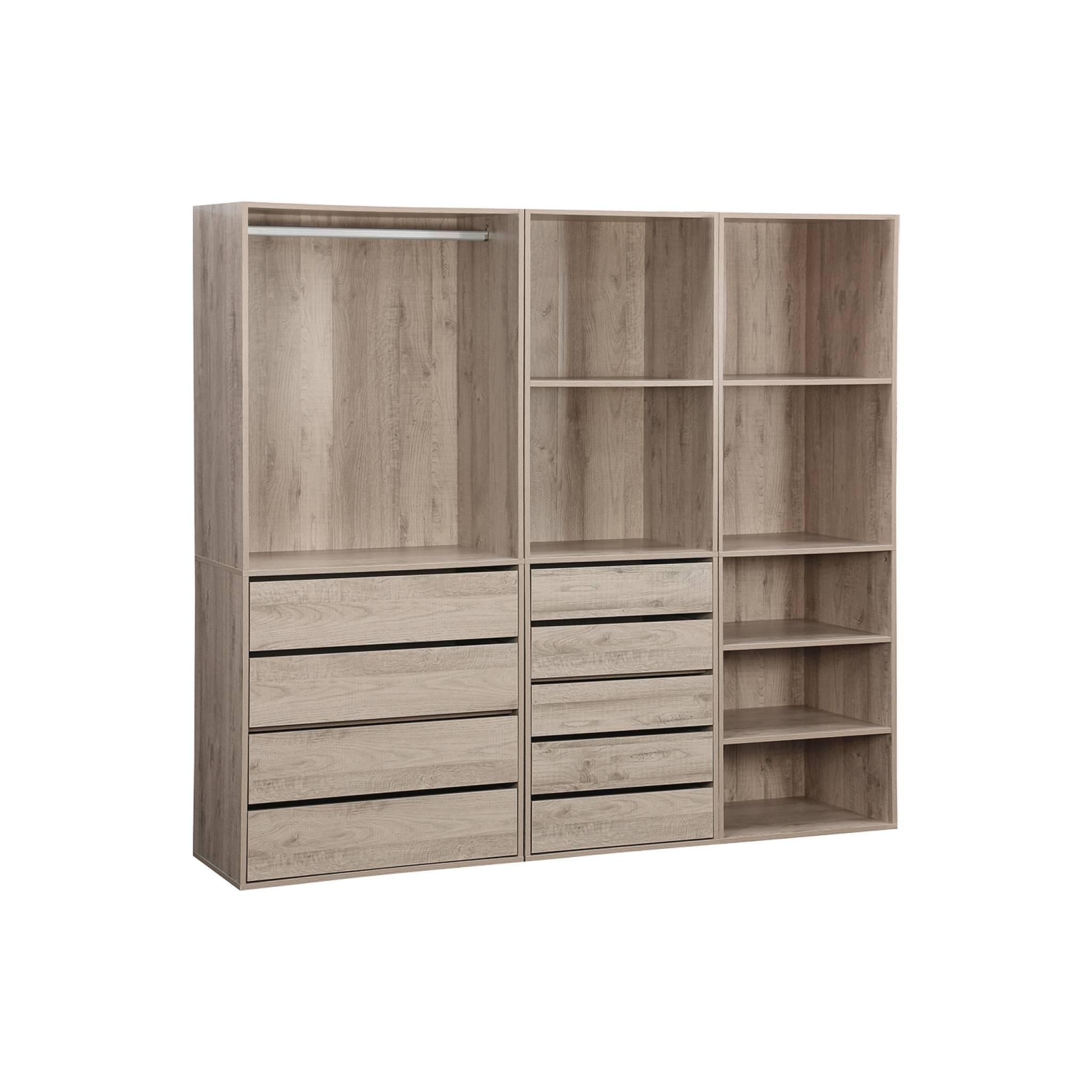 SWEEEK Kit dressing modulable 3 éléments MODULO. naturel. 200 x 45 x ...