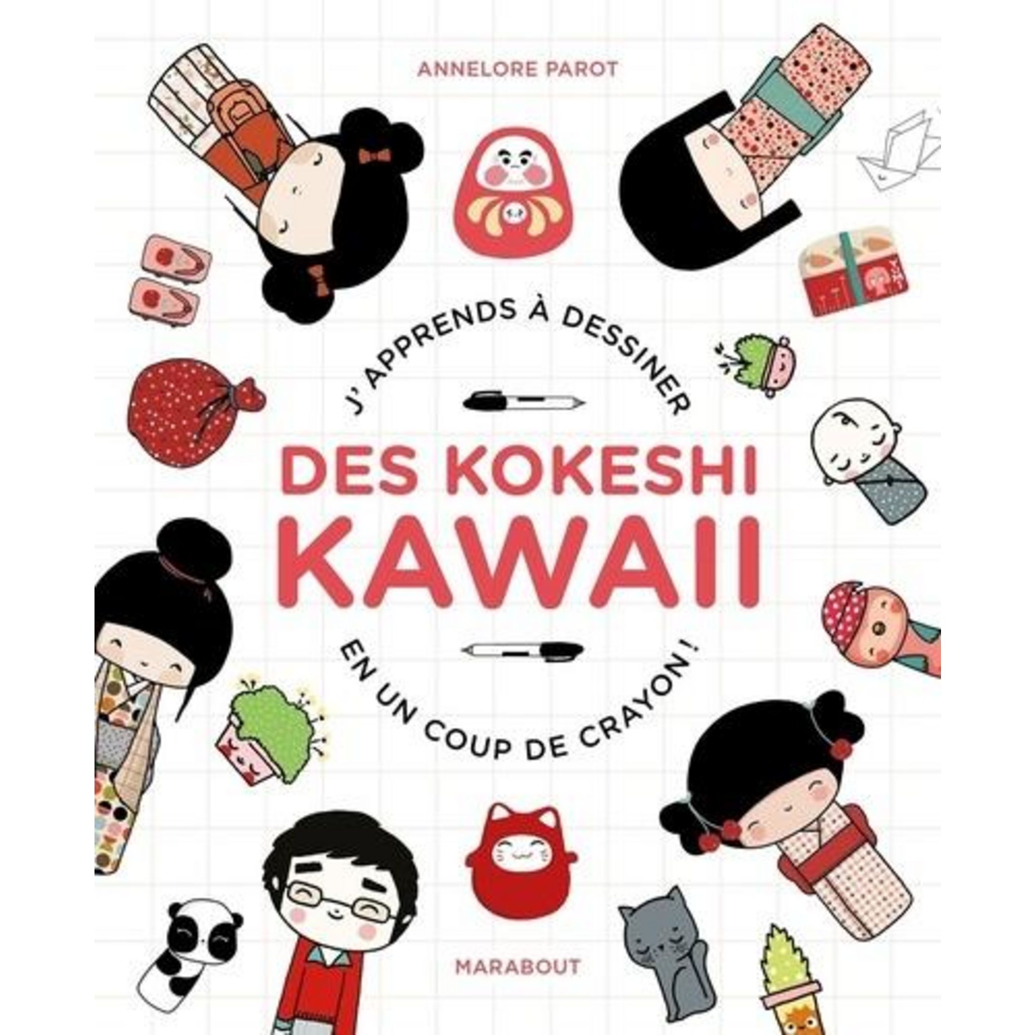 JE DESSINE DES KOKESHI KAWAI, Parot Annelore pas cher - Auchan.fr