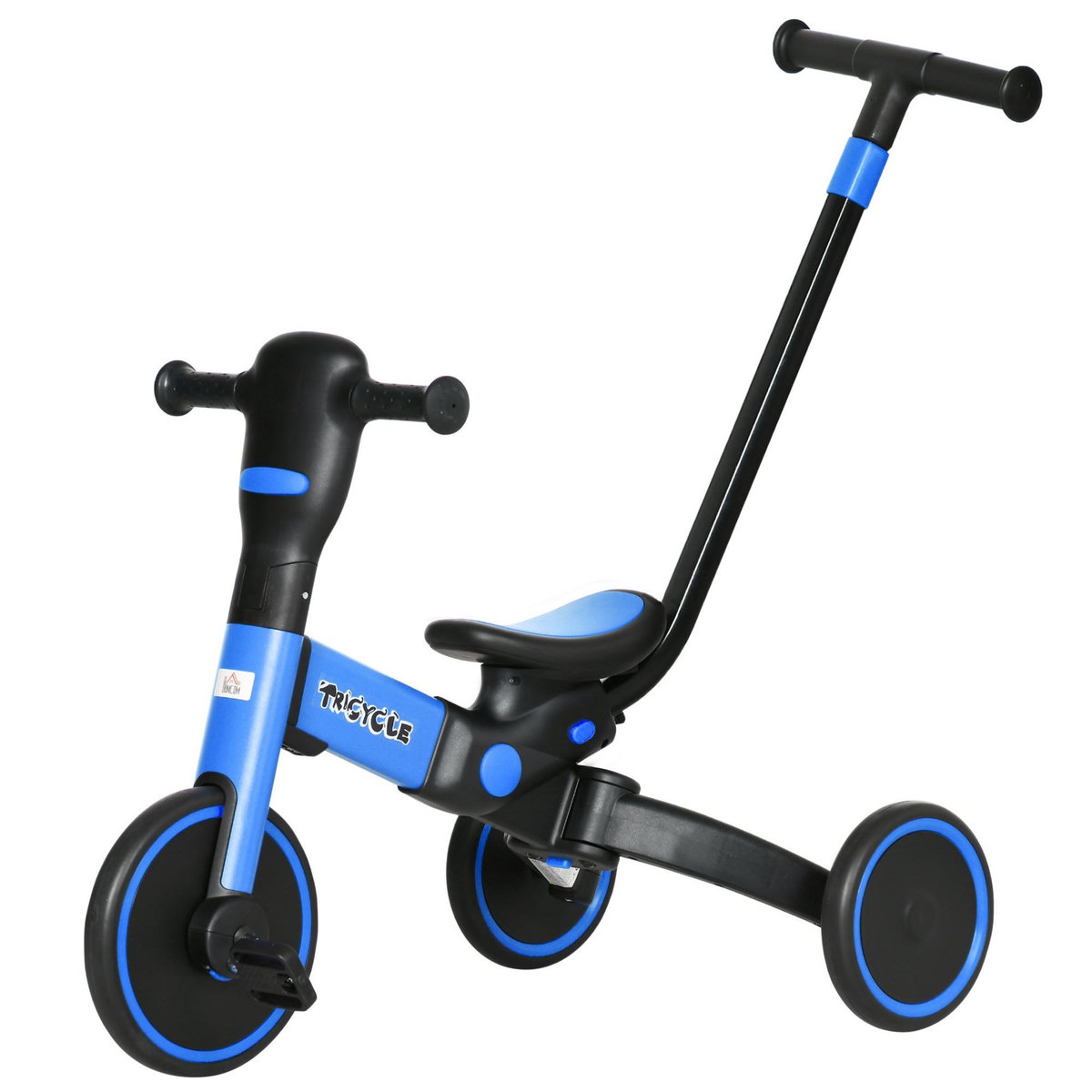HOMCOM Tricycle enfant évolutif 4 en 1 - tricycle à pousser, tricycle ...