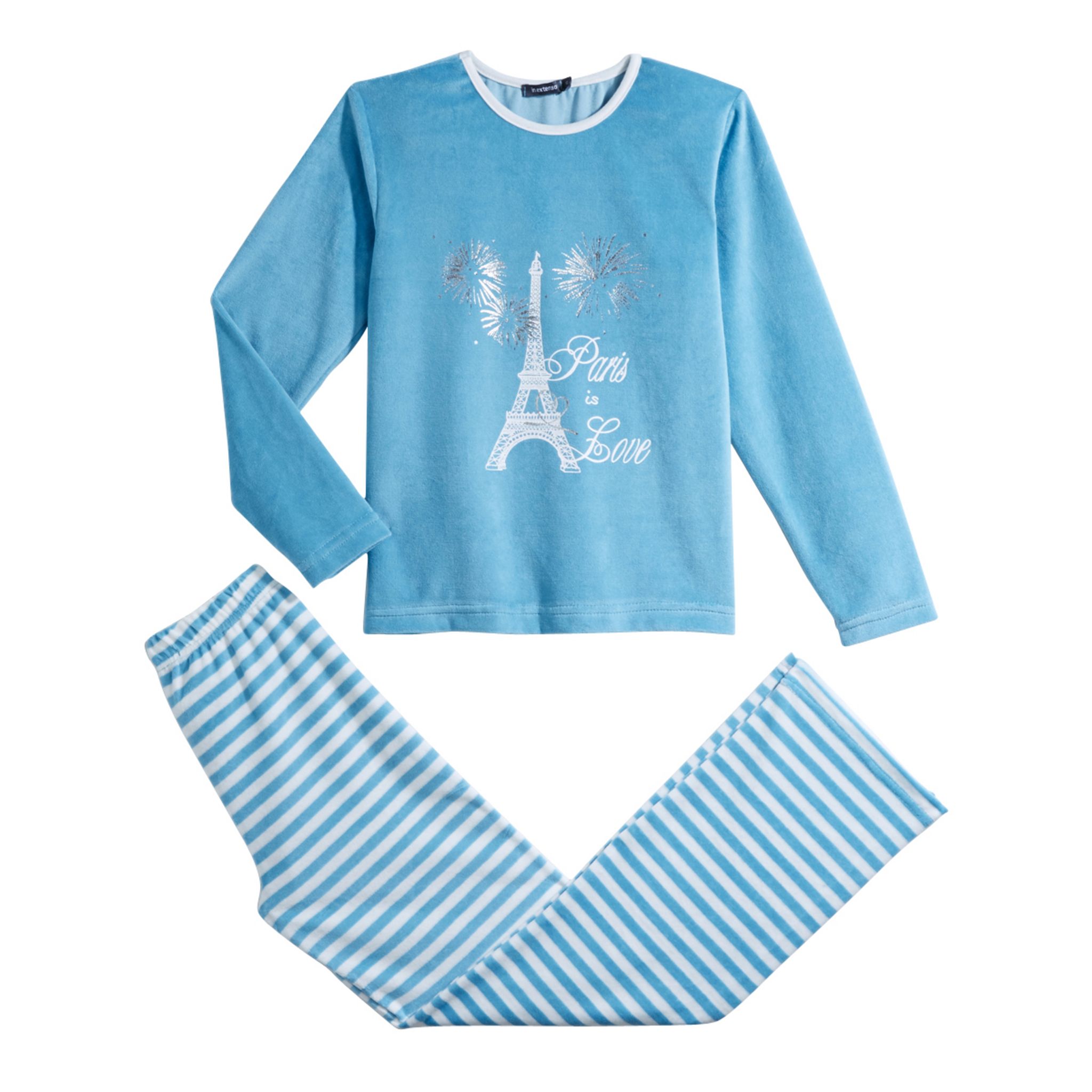 IN EXTENSO Pyjama velours Fille du 10 au 16 ans pas cher - Auchan.fr
