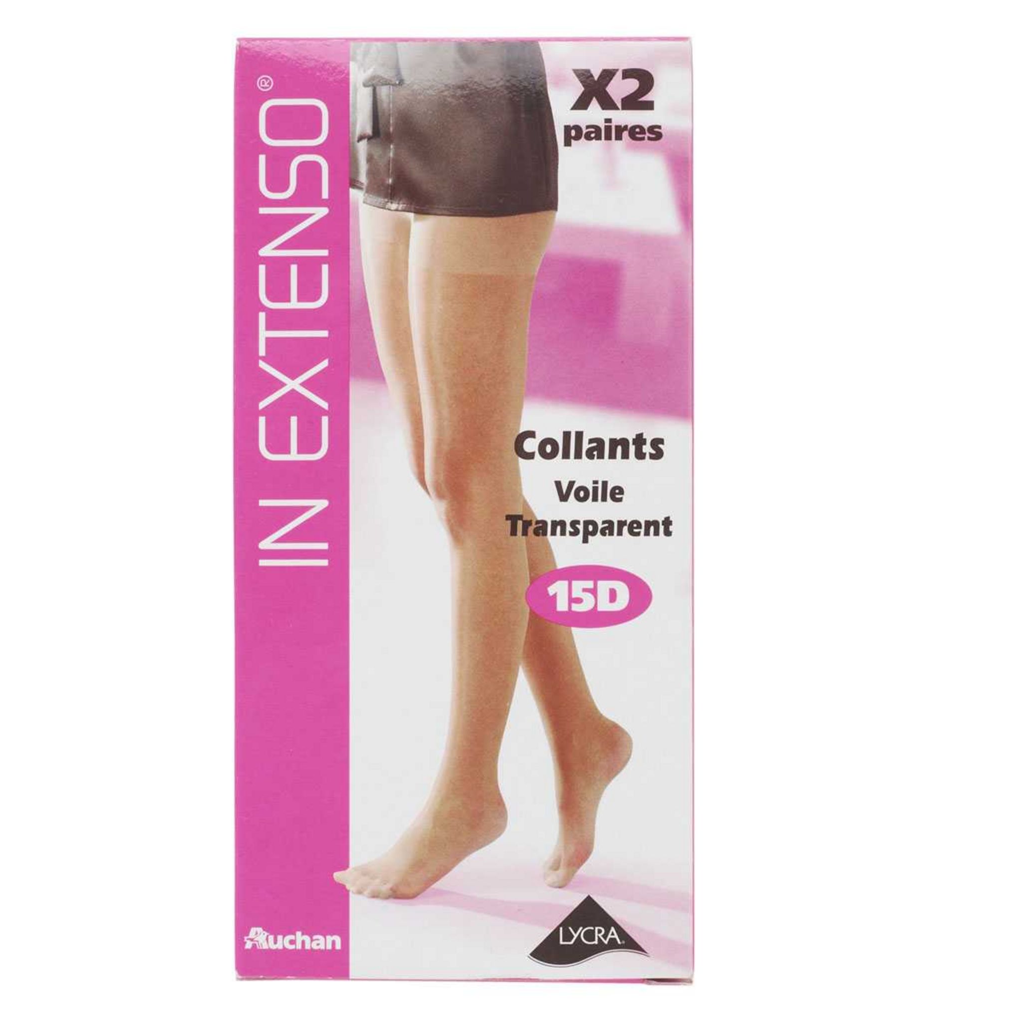 IN EXTENSO Duo de collants voile transparent pas cher - Auchan.fr