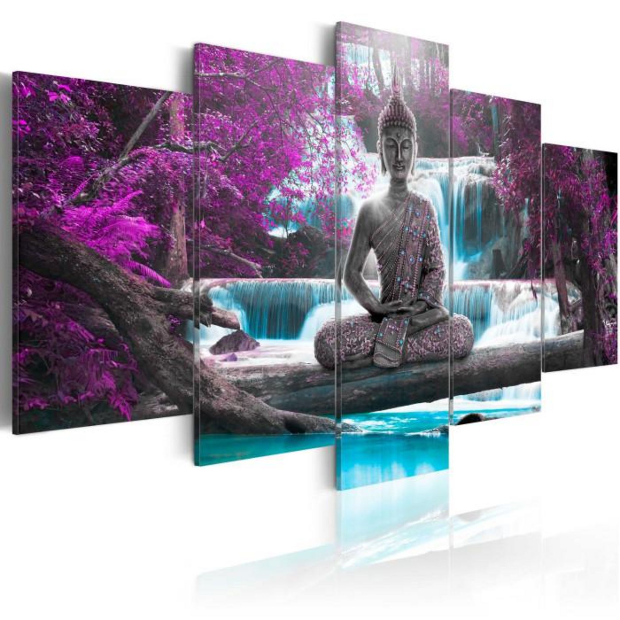 Paris Prix Tableau Imprimé Waterfall & Buddha pas cher - Auchan.fr