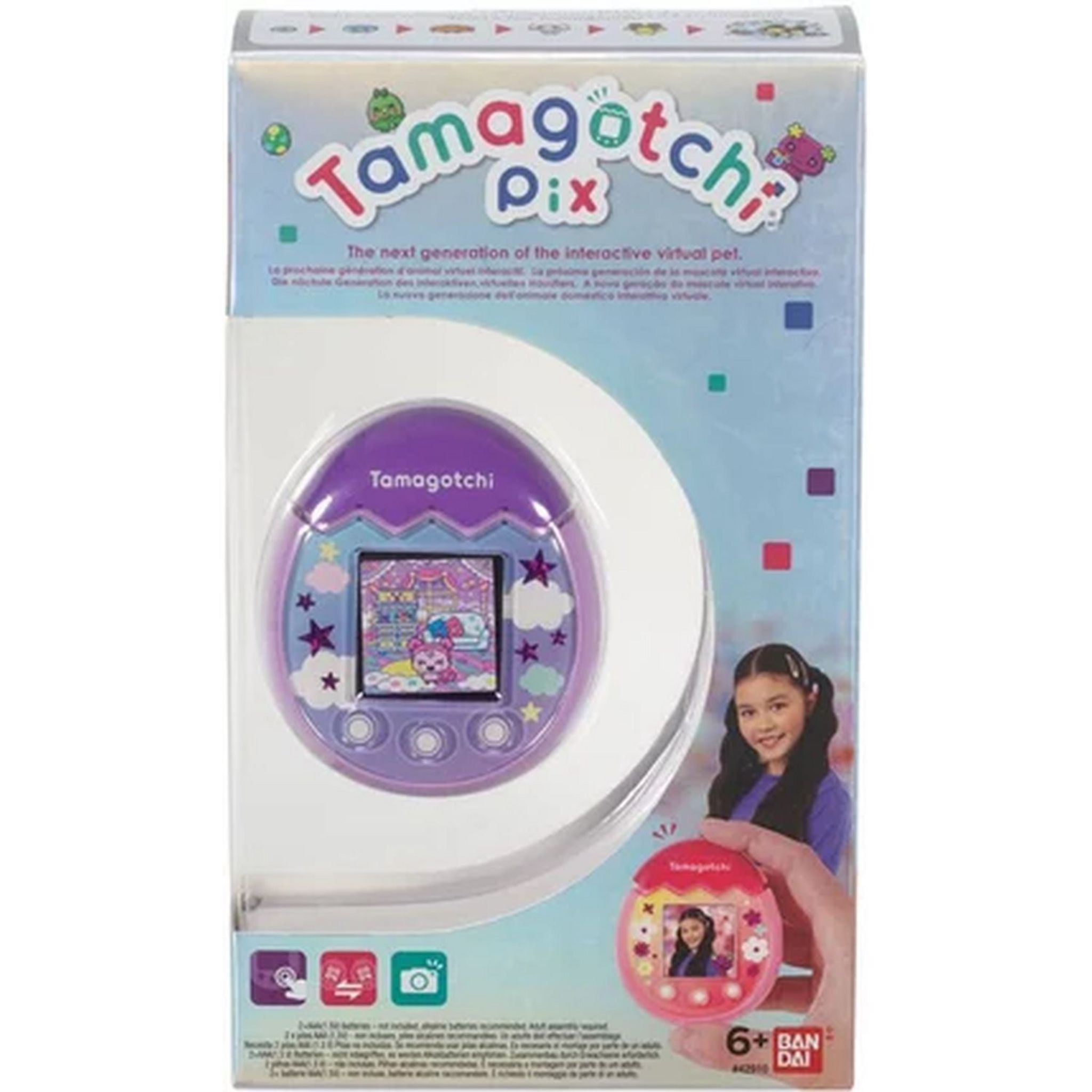 BANDAI Tamagotchi Pix Violet pas cher - Auchan.fr