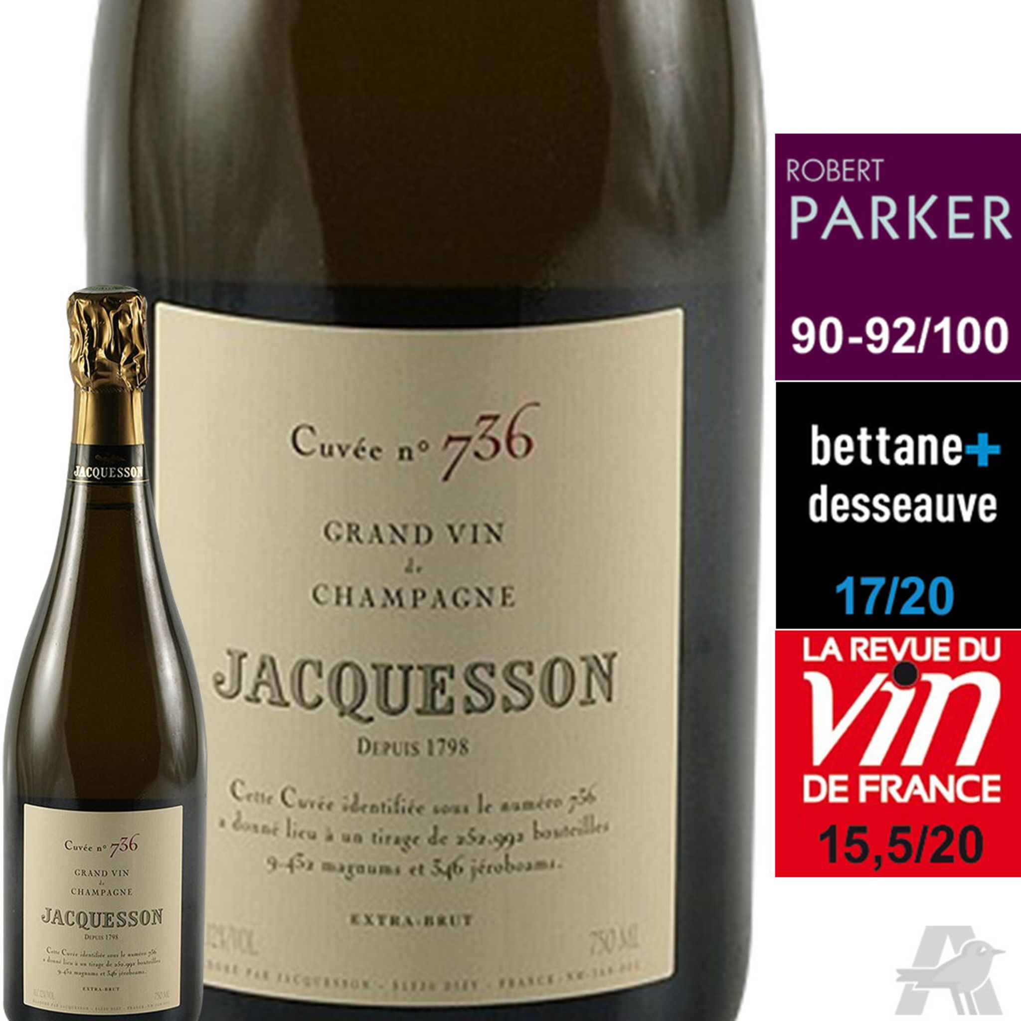 Champagne Jacquesson Cuvée 736 Brut pas cher - Auchan.fr