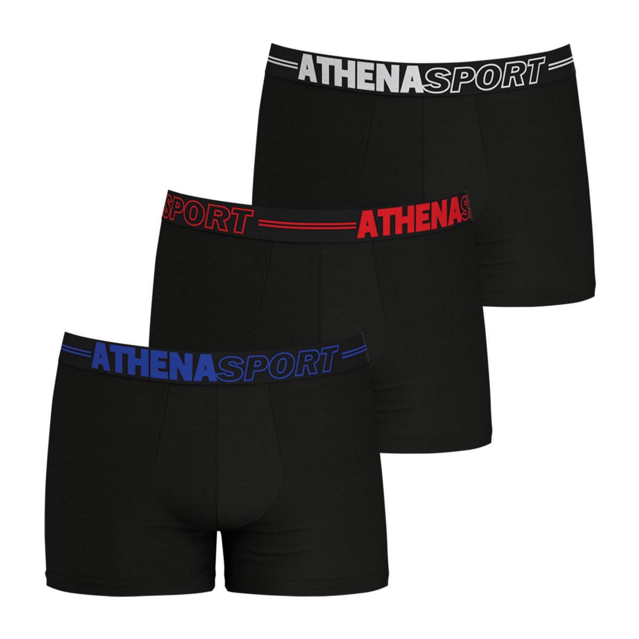 Athena Lot de 3 boxers homme Ecopack pas cher - Auchan.fr