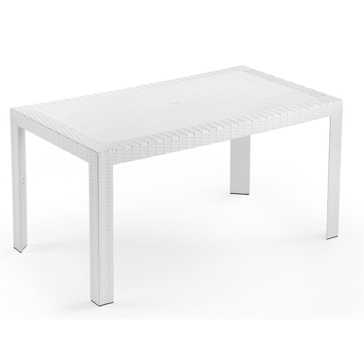 ARETA Table de jardin en résine blanc 6 places URANO pas cher - Auchan.fr