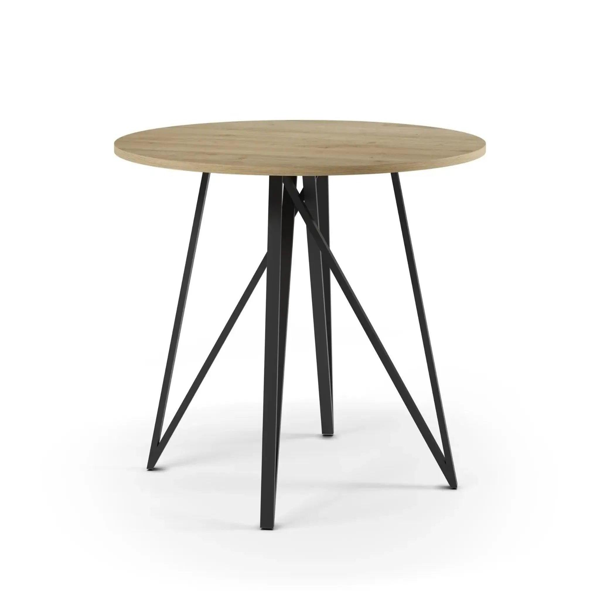 CASANOVA PARIS DEVA - Table à manger ronde - 120cmpieds en métal noir ...