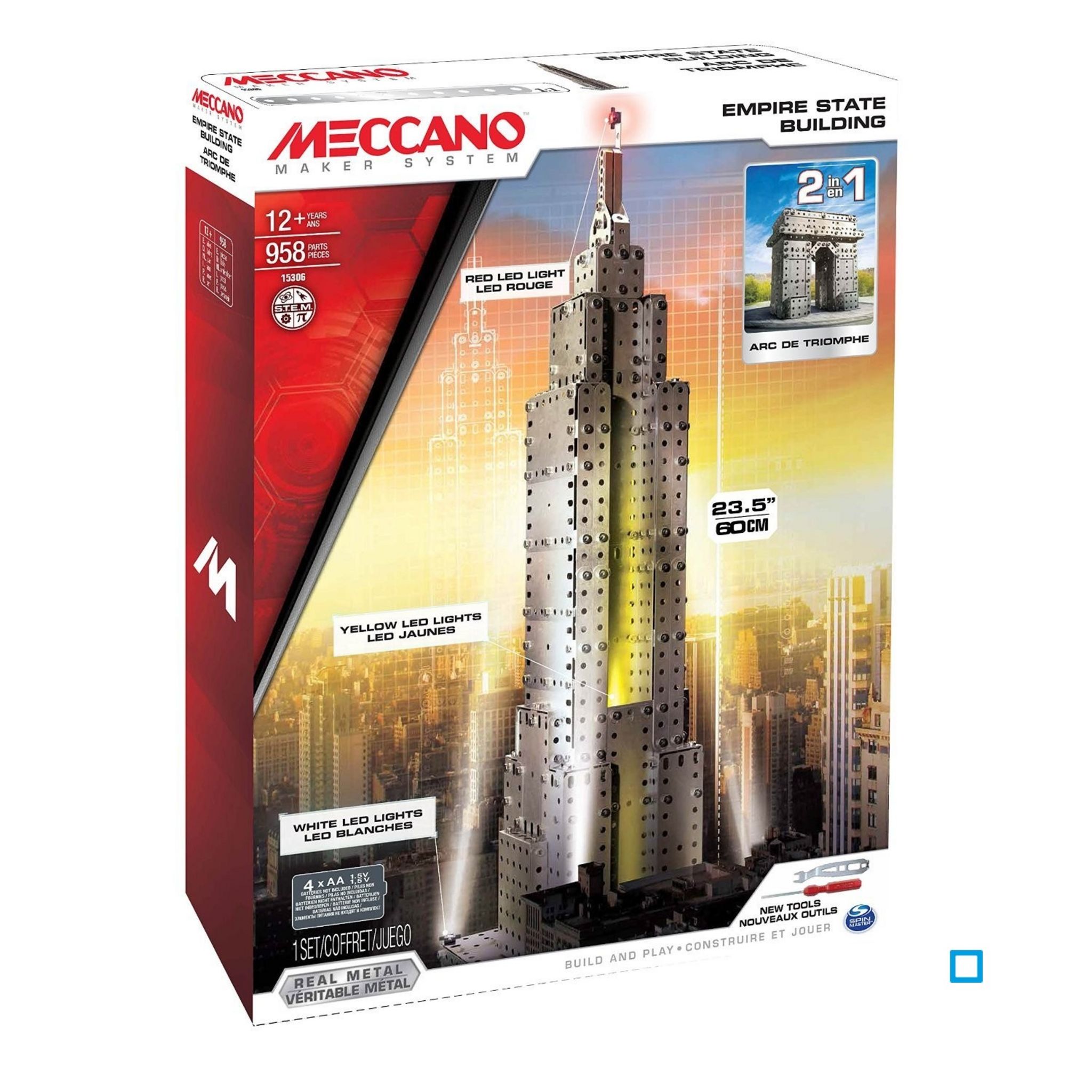 MECCANO Empire State Building Lumineux pas cher - Auchan.fr
