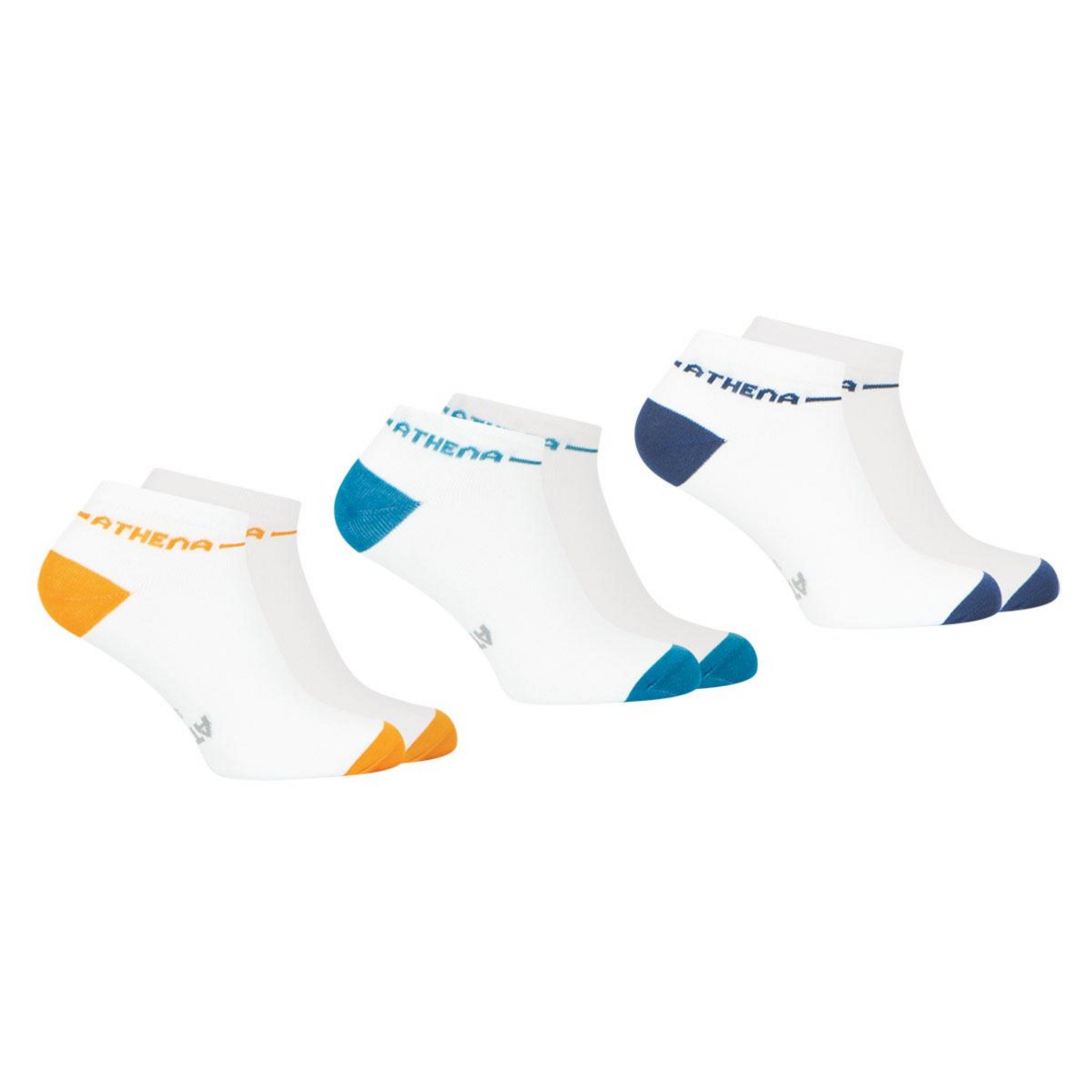 Athena Lot de 3 paires de socquettes homme Easy Color pas cher - Auchan.fr