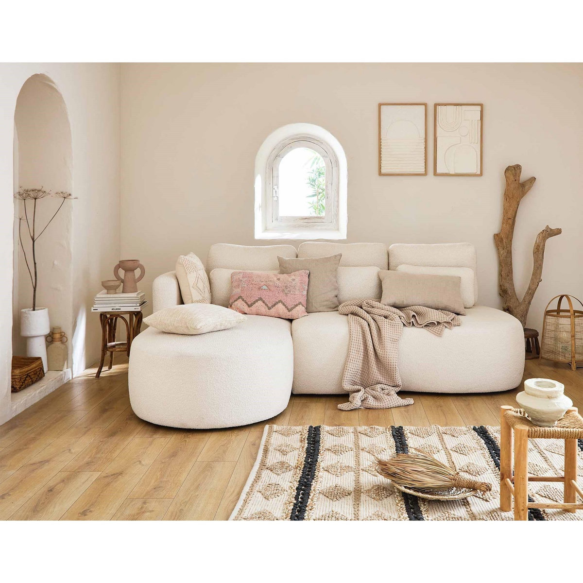 LISA DESIGN Mahina - canapé d'angle gauche - 4 places - convertible ...