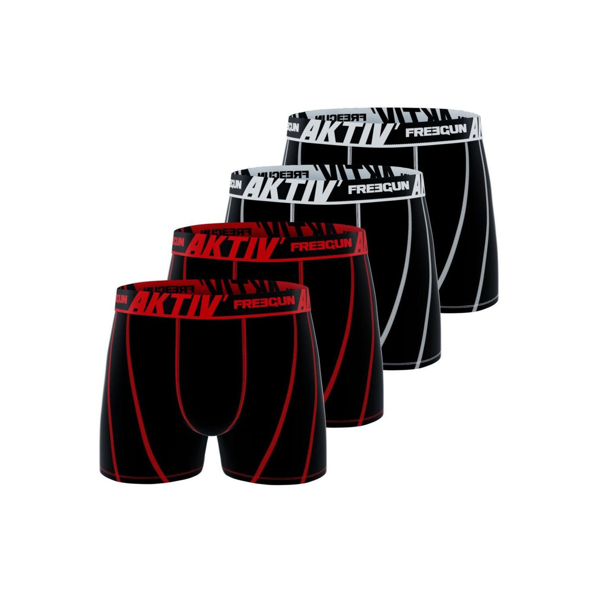 FREEGUN Lot de 4 boxers en coton homme Aktiv pas cher - Auchan.fr