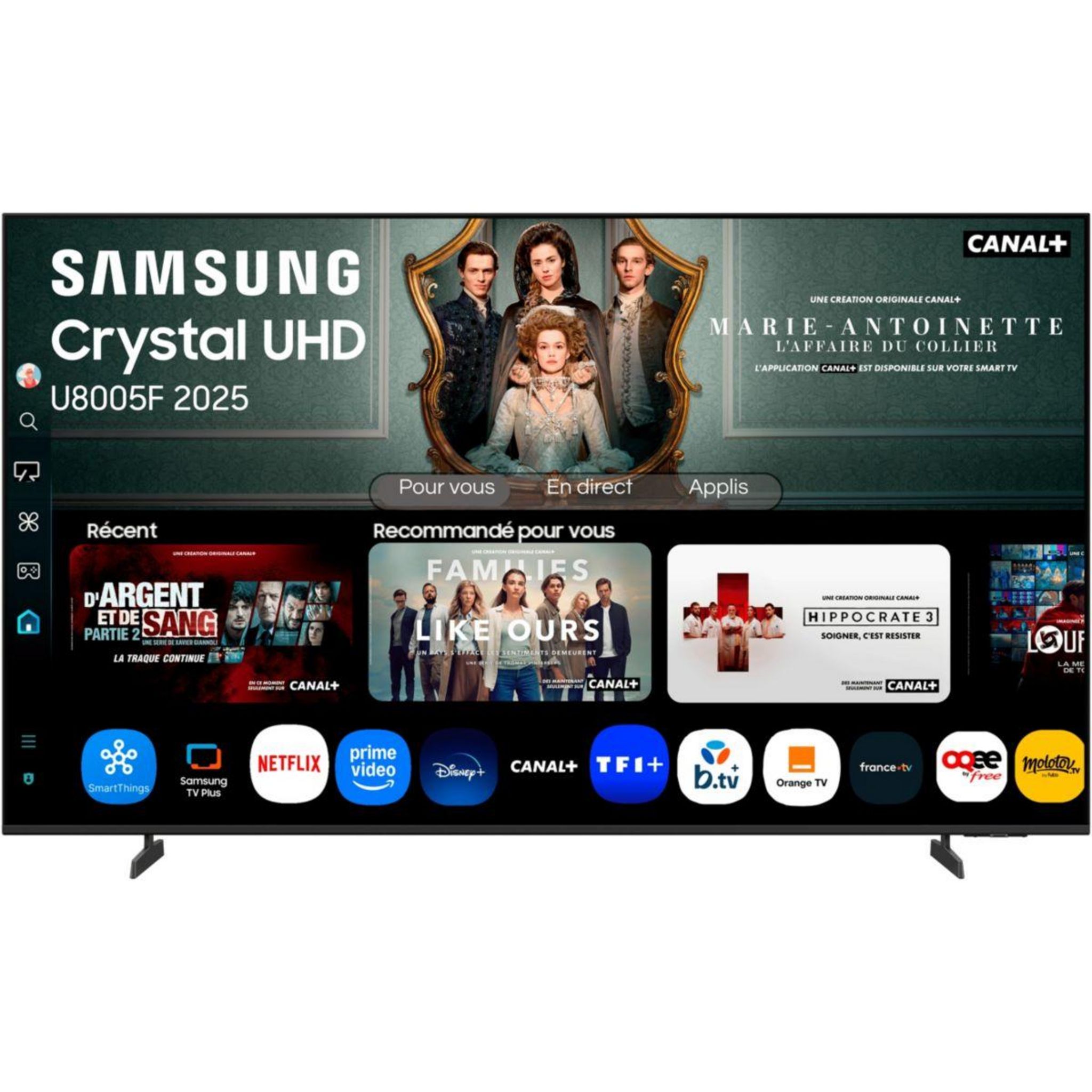 Samsung TV LED TU50U8005F 4K AI Smart TV 2025 pas cher - Auchan.fr