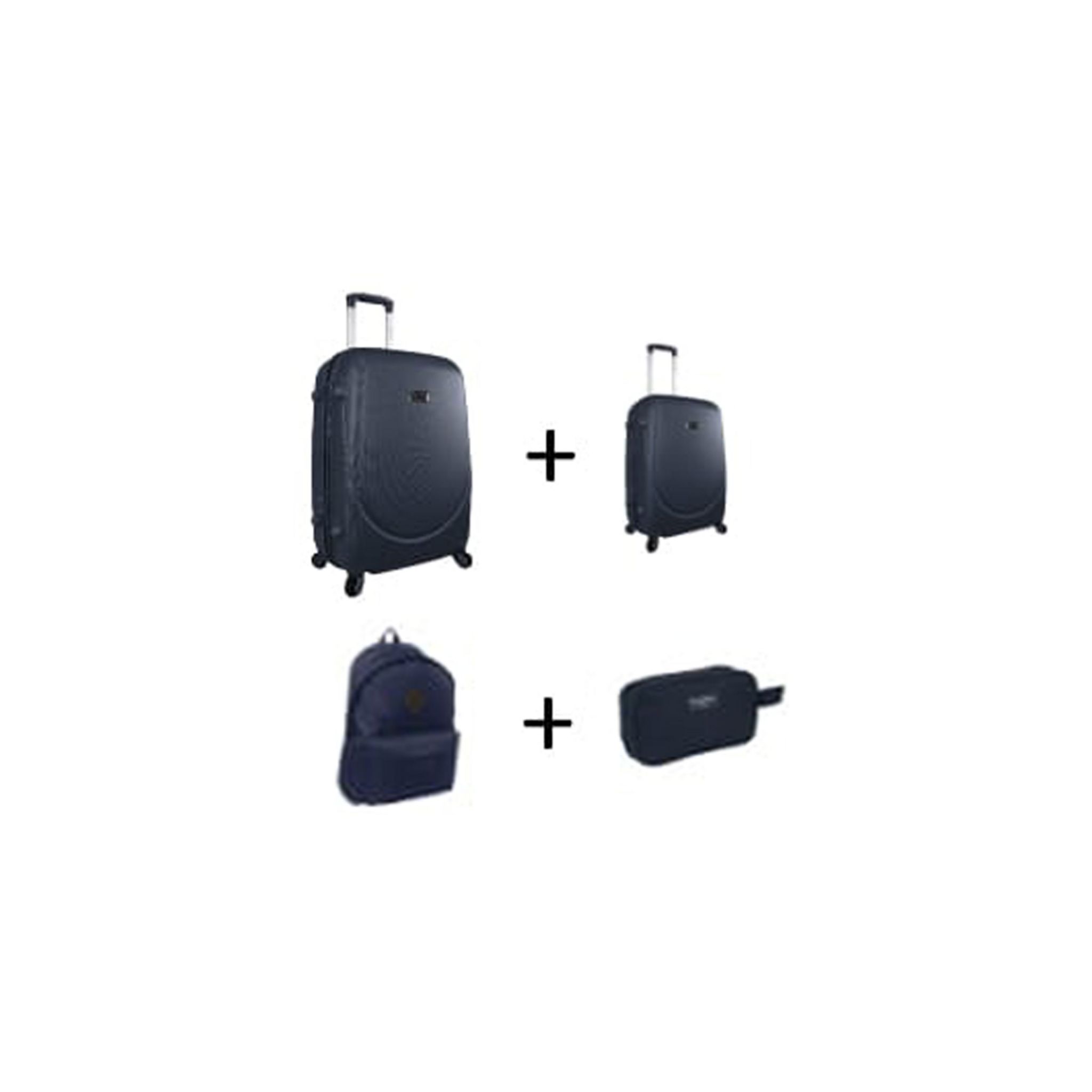 BOX 2 TROLLEYS ABS 4R 70/50CM + 1TROUSSE + 1 SAC A DOS pas cher - Auchan.fr