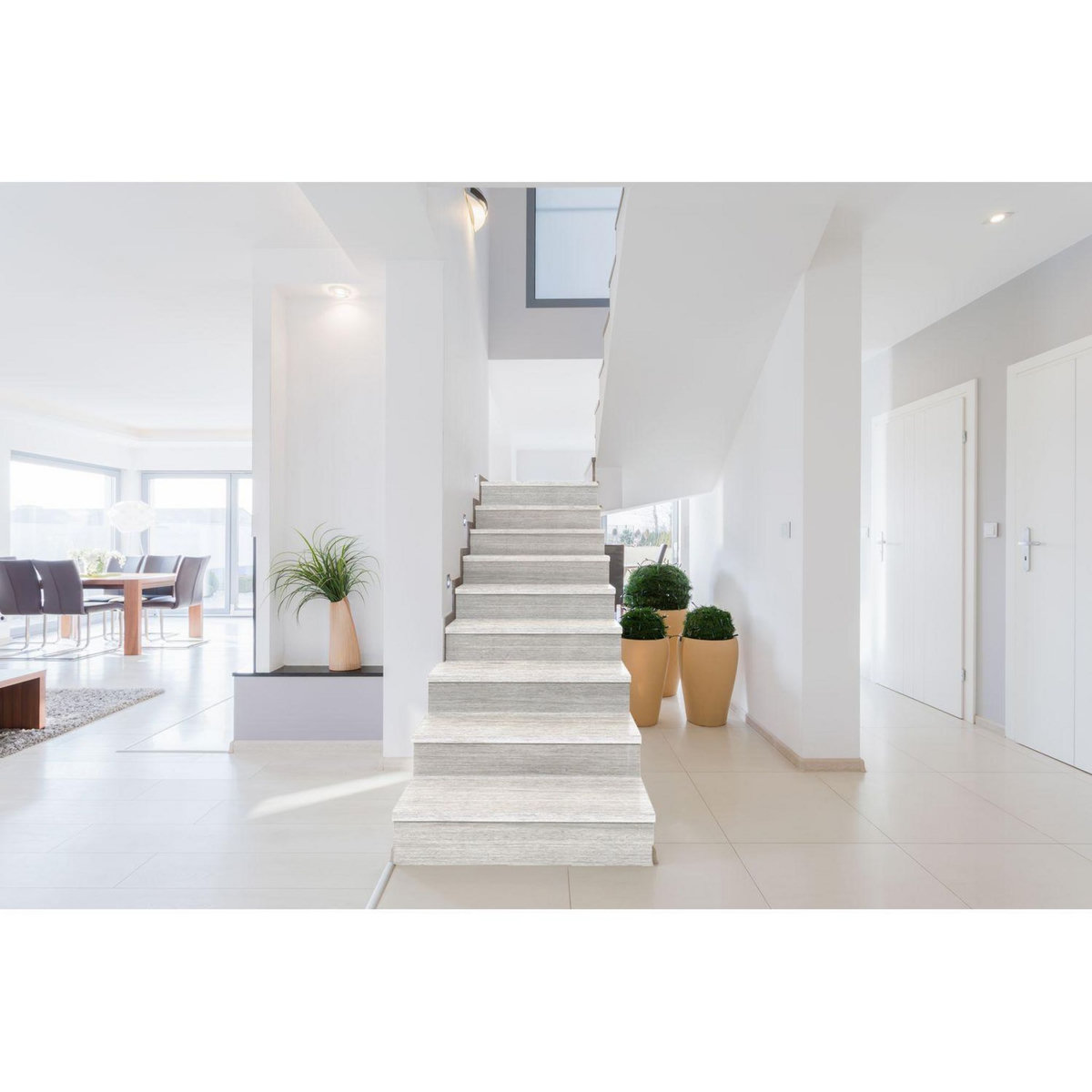 HABITABLE Contremarche adhésive en PVC imitation Bois - L. 100 x l. 17 ...