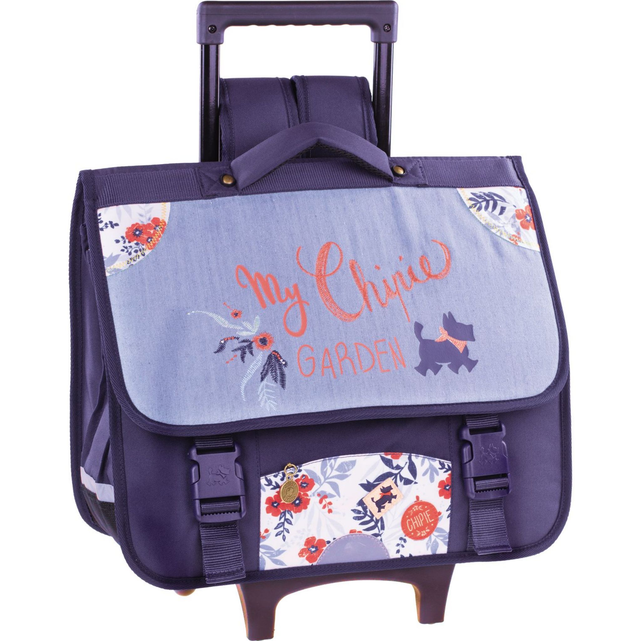 CHIPIE Cartable à roulettes 41 cm bleu MY GARDEN pas cher - Auchan.fr