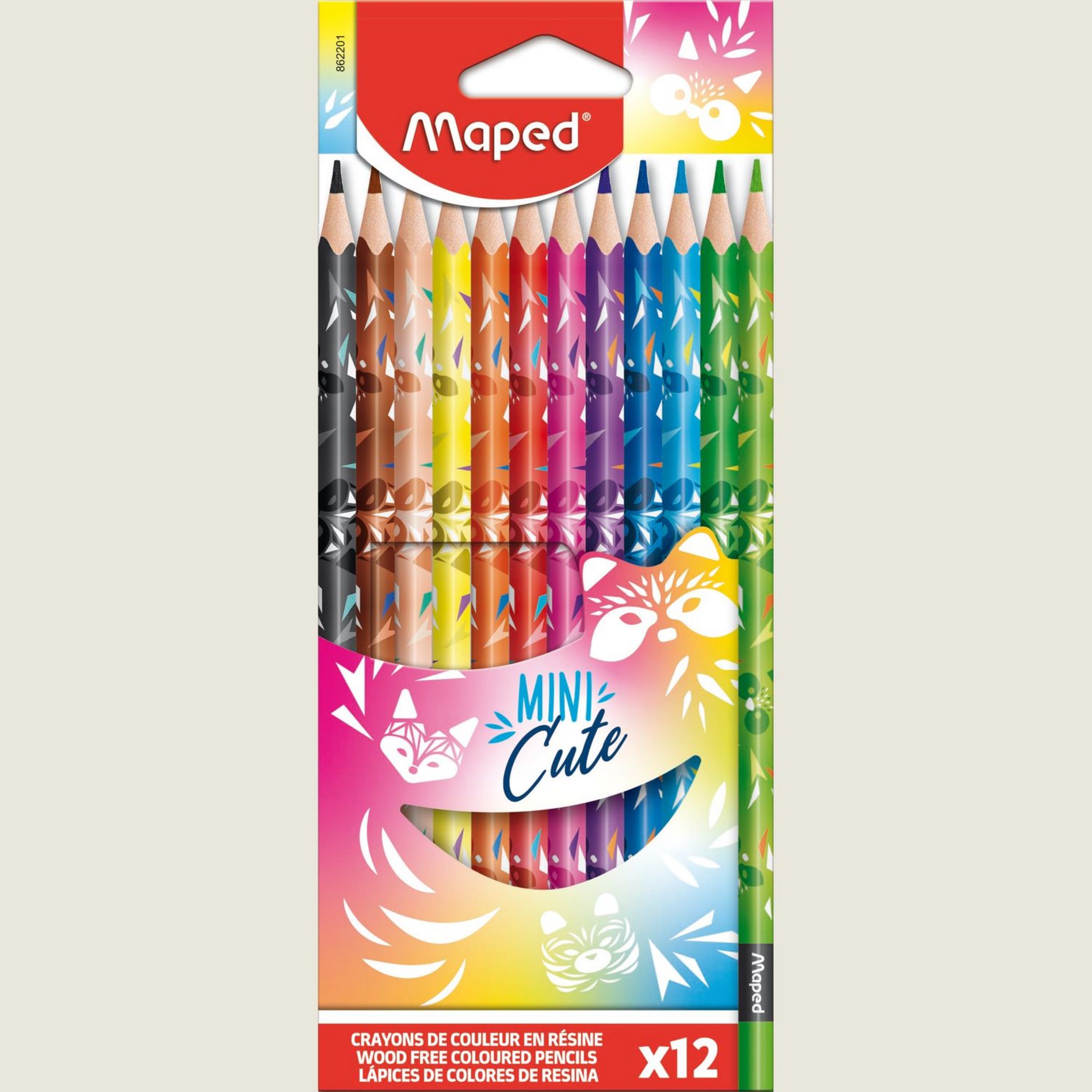 MAPED Lot de 12 crayons de couleur Mini cute pas cher - Auchan.fr