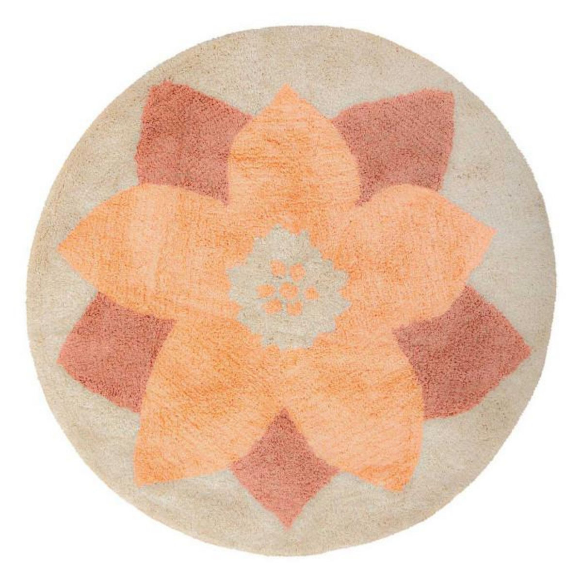 Atmosphera Kids Tapis Enfant Rond Tufté Rosace 100cm Rose pas cher ...