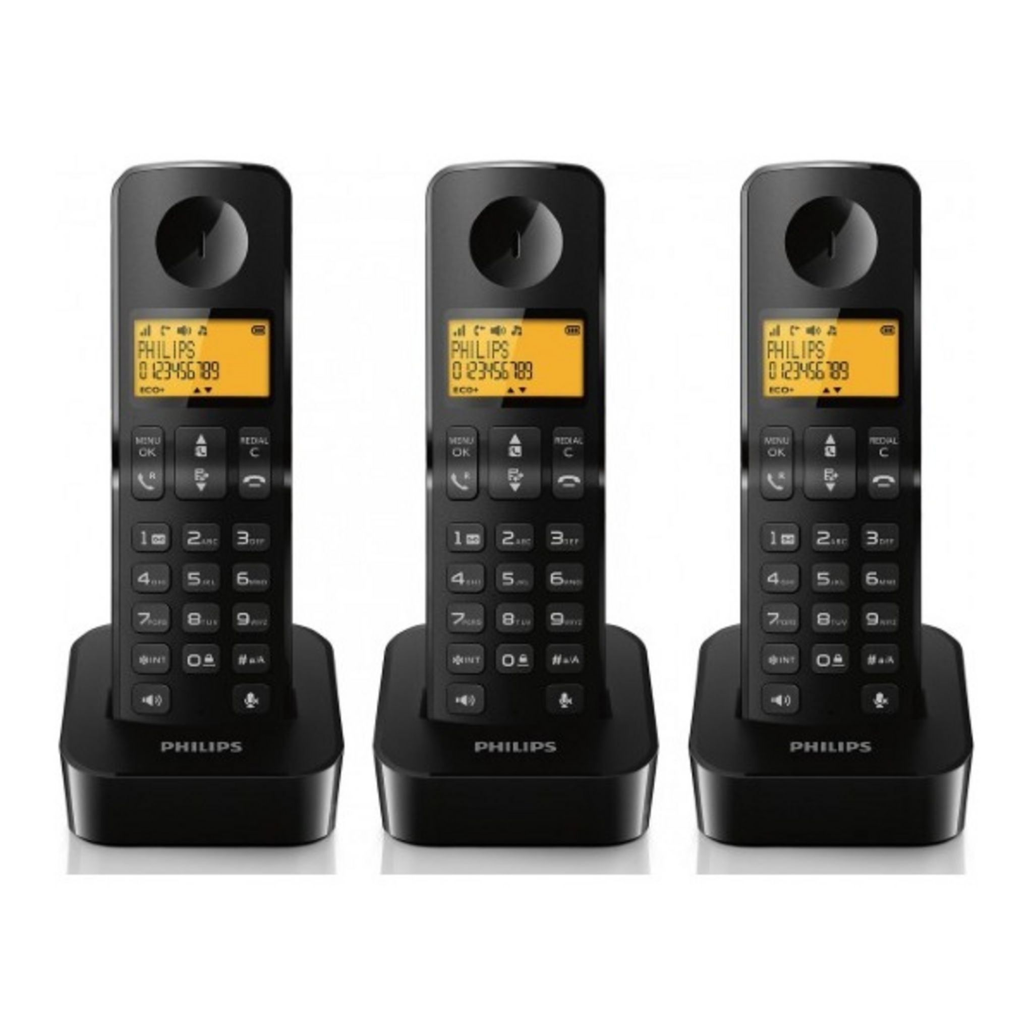 PHILIPS Telephone fixe D2103B Trio pas cher - Auchan.fr