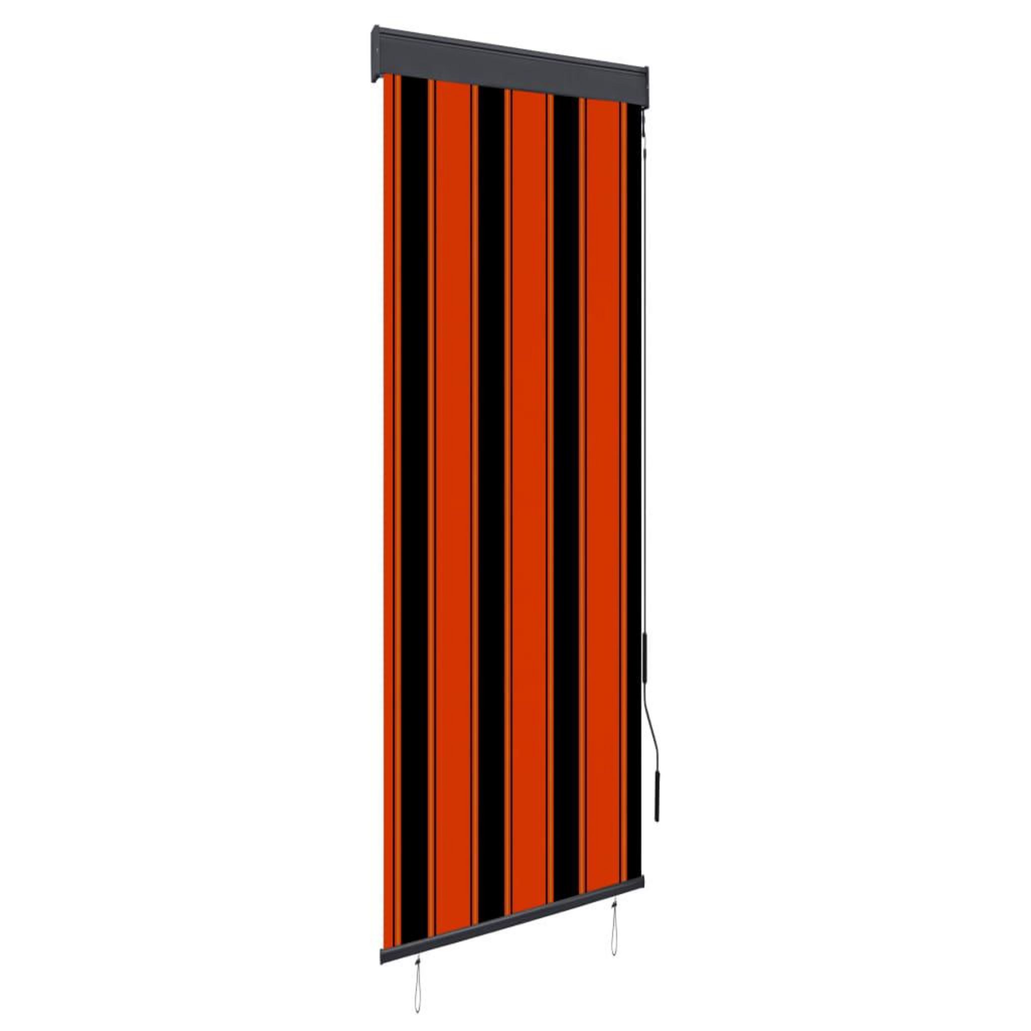 VIDAXL Store roulant d'exterieur 60x250 cm Orange et marron pas cher ...