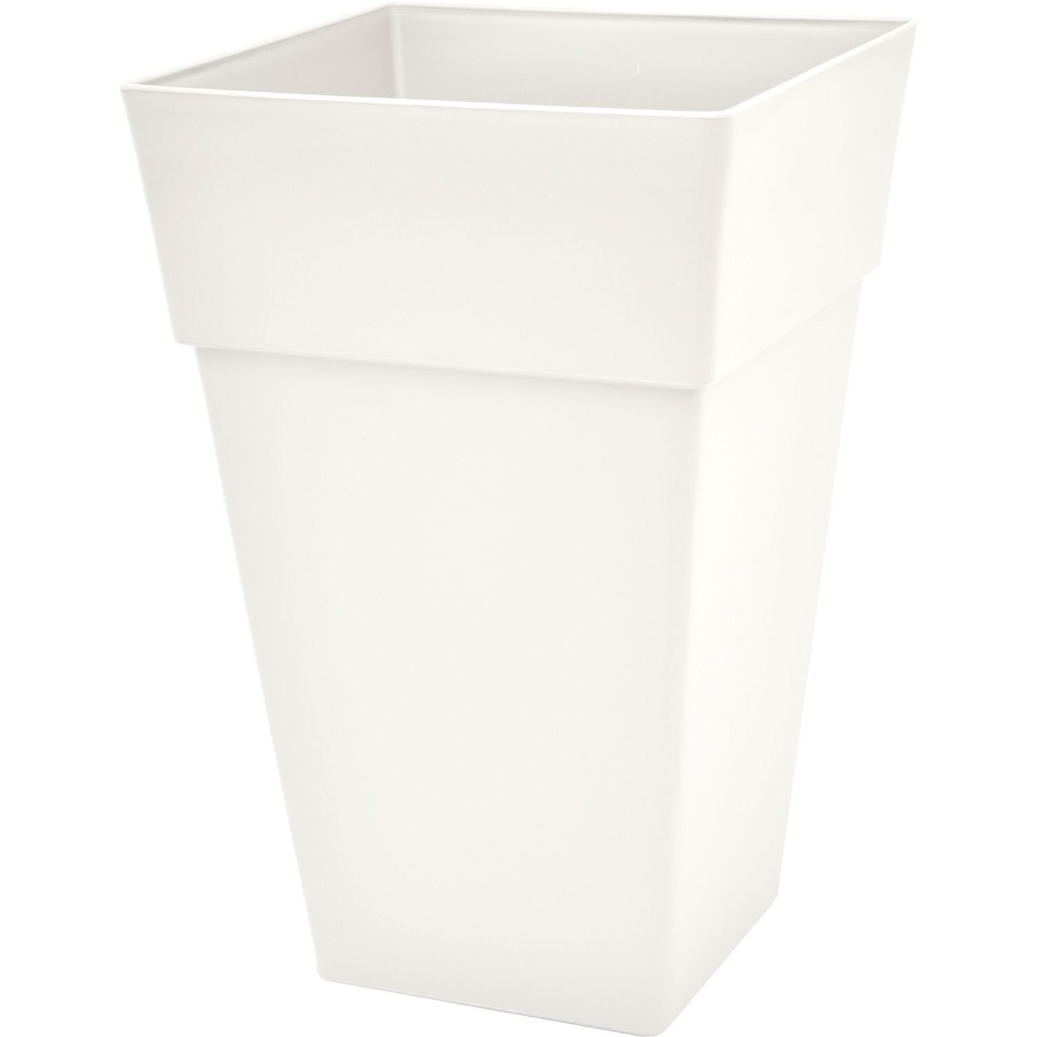 Telcom Pot carré 40 x 40 H20 cm blanc crème pas cher - Auchan.fr