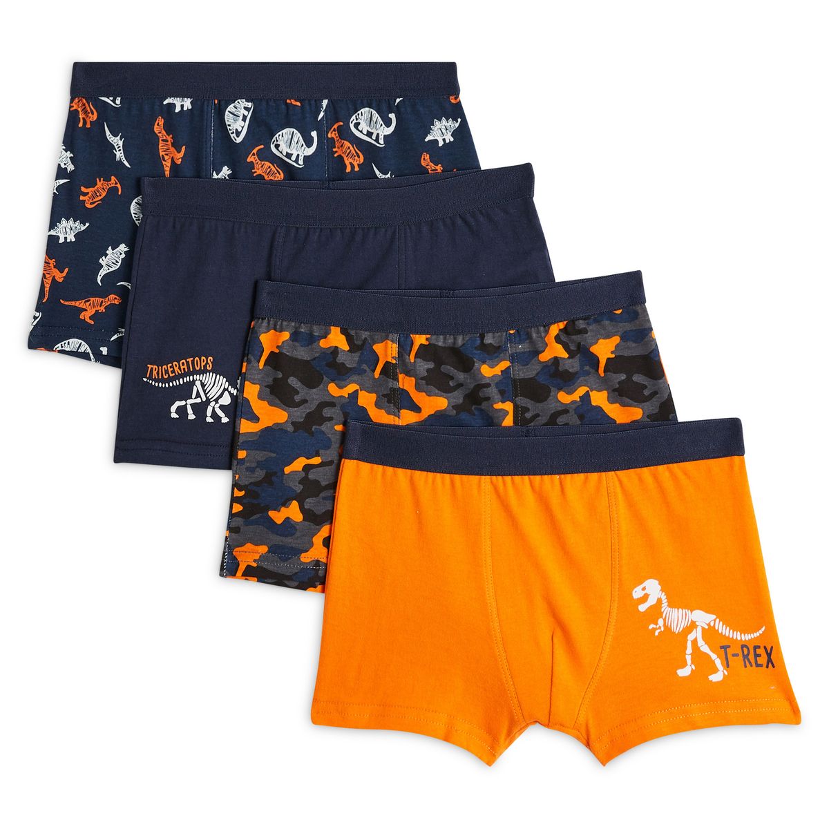 INEXTENSO Lot de 4 boxers dinosaure garçon pas cher - Auchan.fr