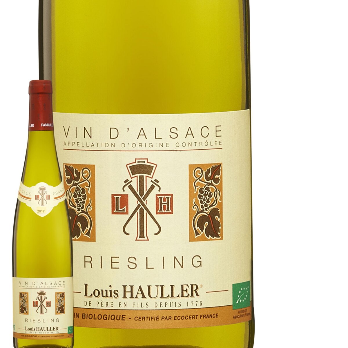 Louis Hauller Alsace Riesling Bio Blanc 2017 pas cher - Auchan.fr
