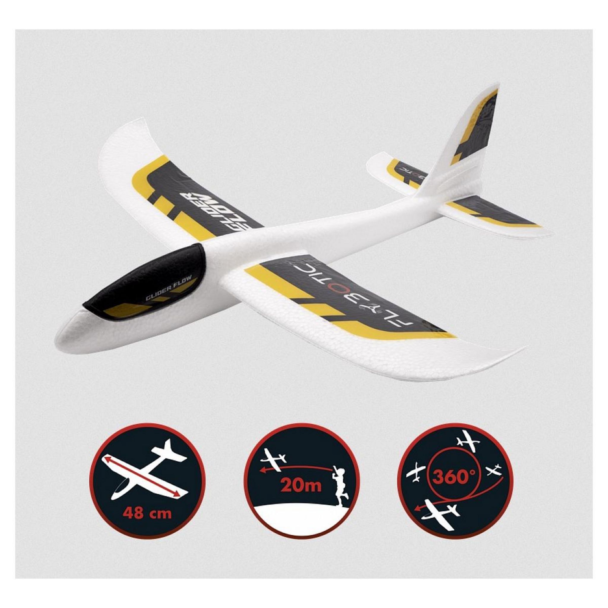 SILVERLIT flybotic - planeur Glider Flow 50cm pas cher - Auchan.fr