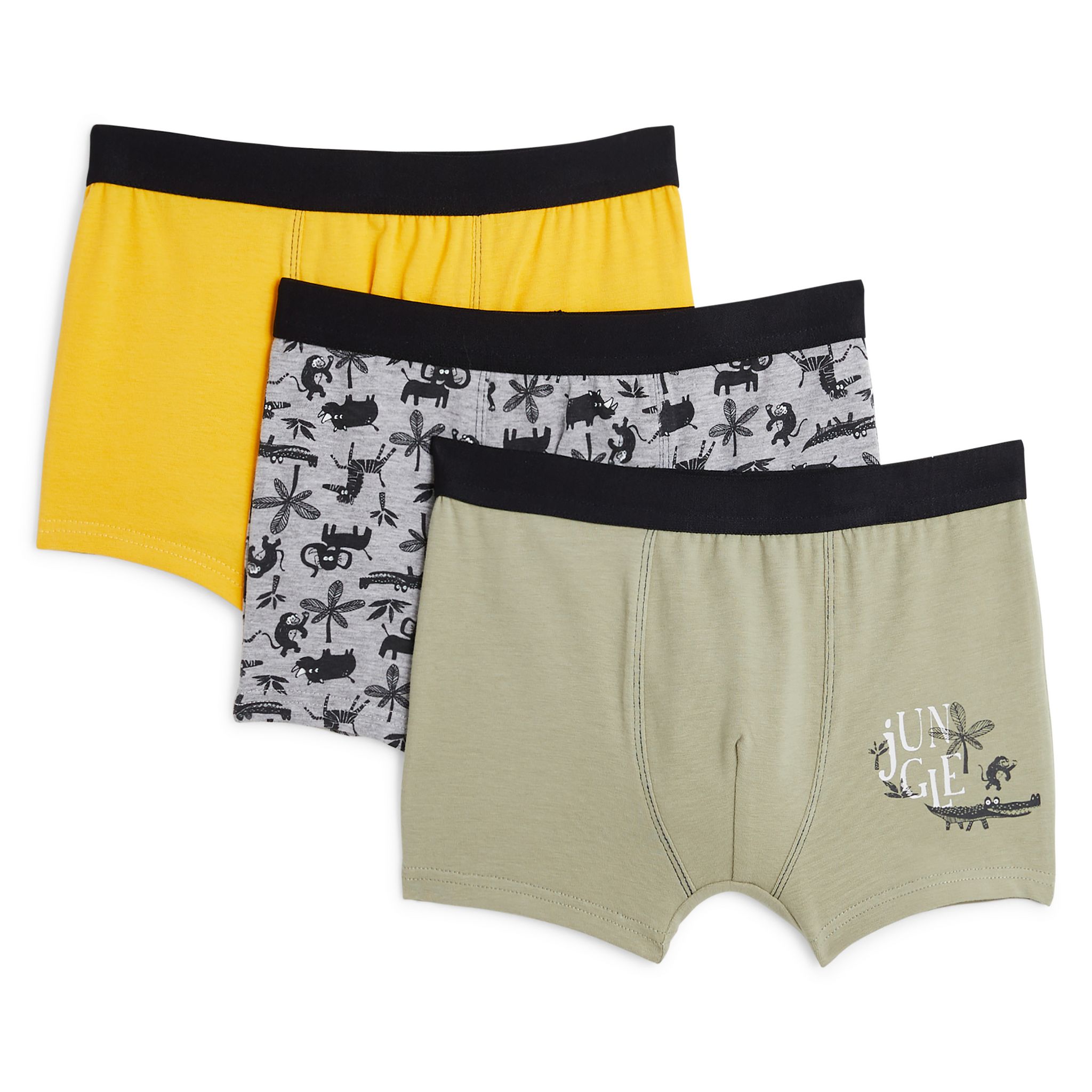 INEXTENSO Lot de 3 boxers jungle garçon pas cher - Auchan.fr
