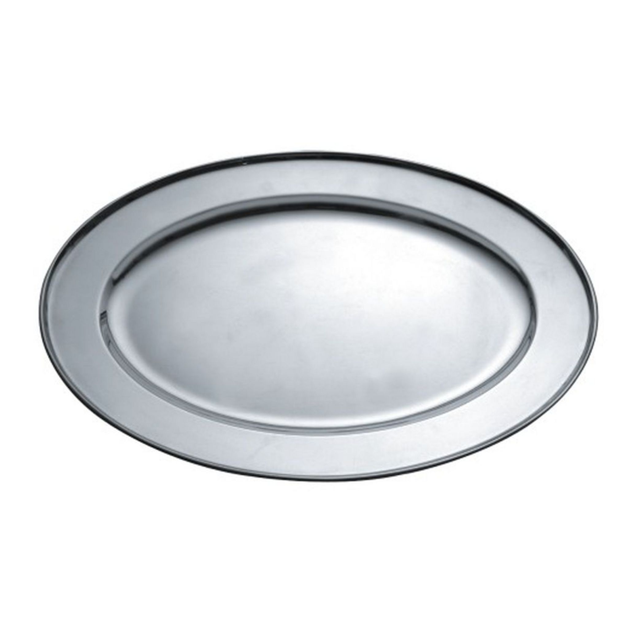 Plat inox forme ovale 50 x 43 cm pas cher - Auchan.fr