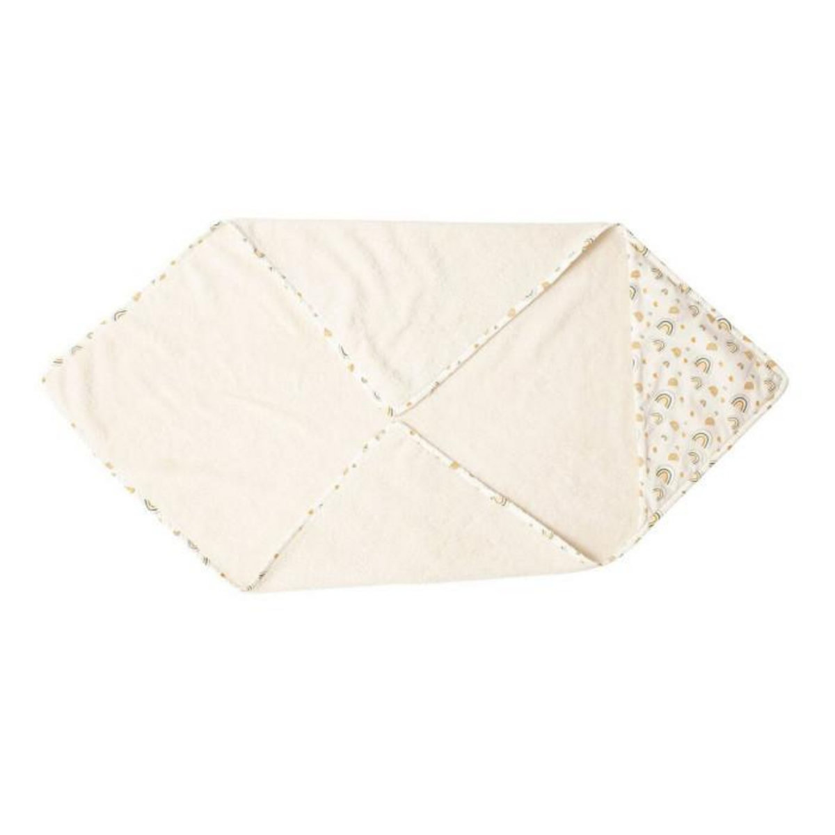 Atmosphera Kids Cape de Bain Bébé Coton 75x75cm Beige pas cher - Auchan.fr