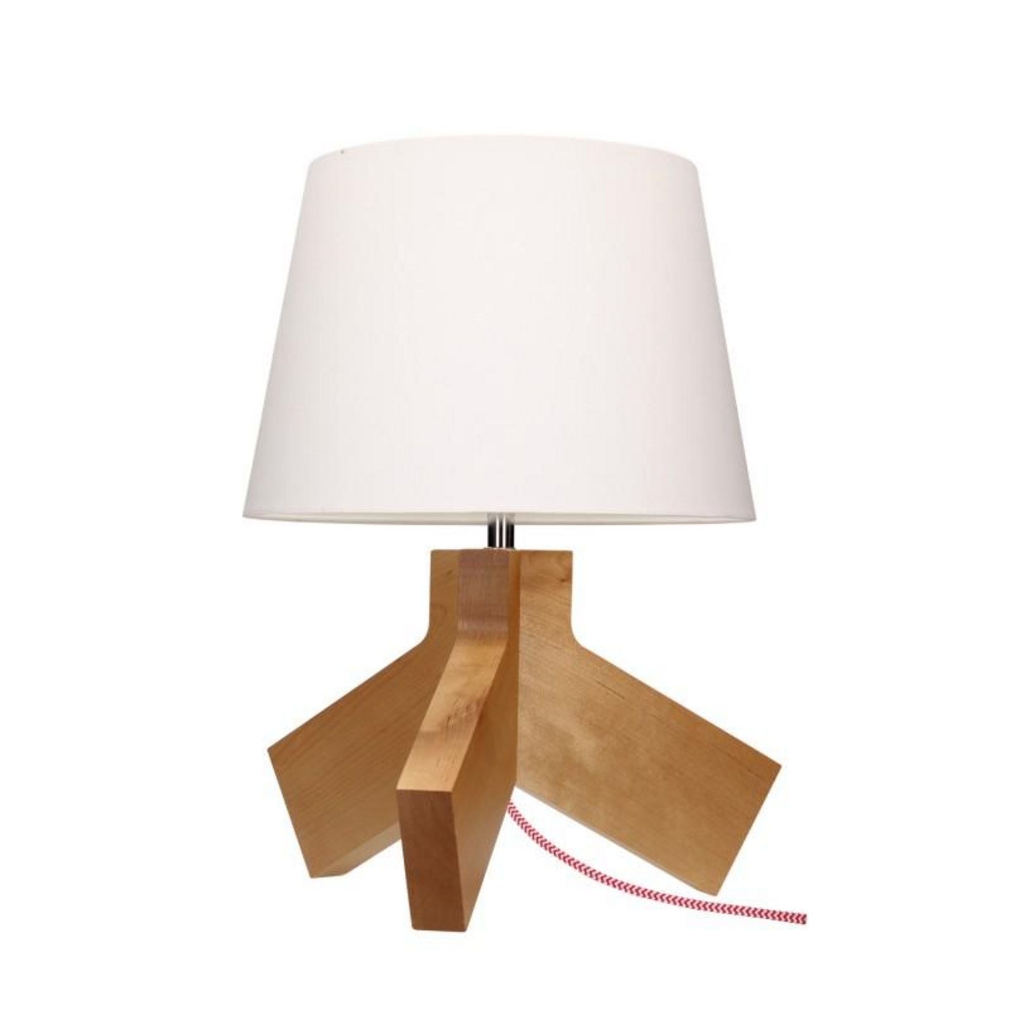 Paris Prix Lampe à Poser Bois Tilda 44cm Bouleau & Blanc pas cher ...