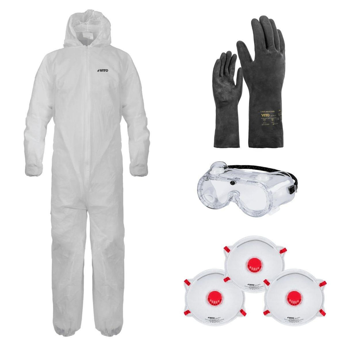 VITO Kit de Protection Jardin Phytosanitaire EPI Combinaison Taille L ...